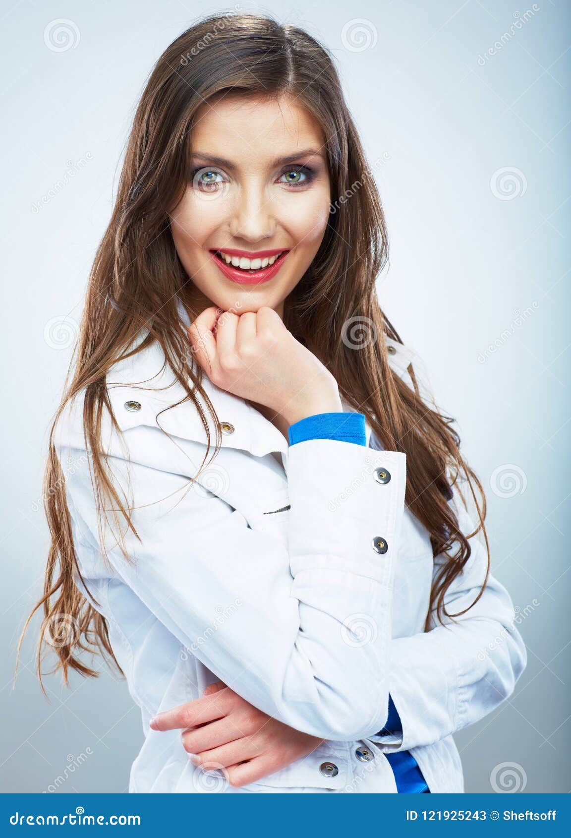 Young Smiling Woman Portrait Isolated. Casual Style Stock Image - Image ... Young Smiling Woman Portrait Isolated. Casual Style Stock Image - Image ...