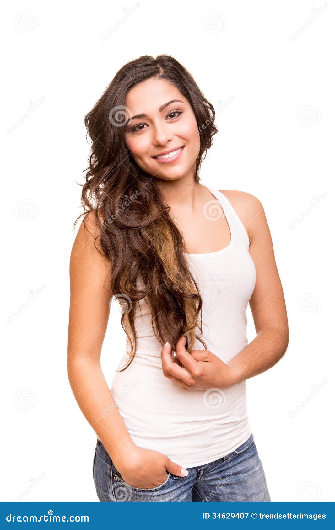 Young smiling woman posing stock image. Image of fresh - 34629407