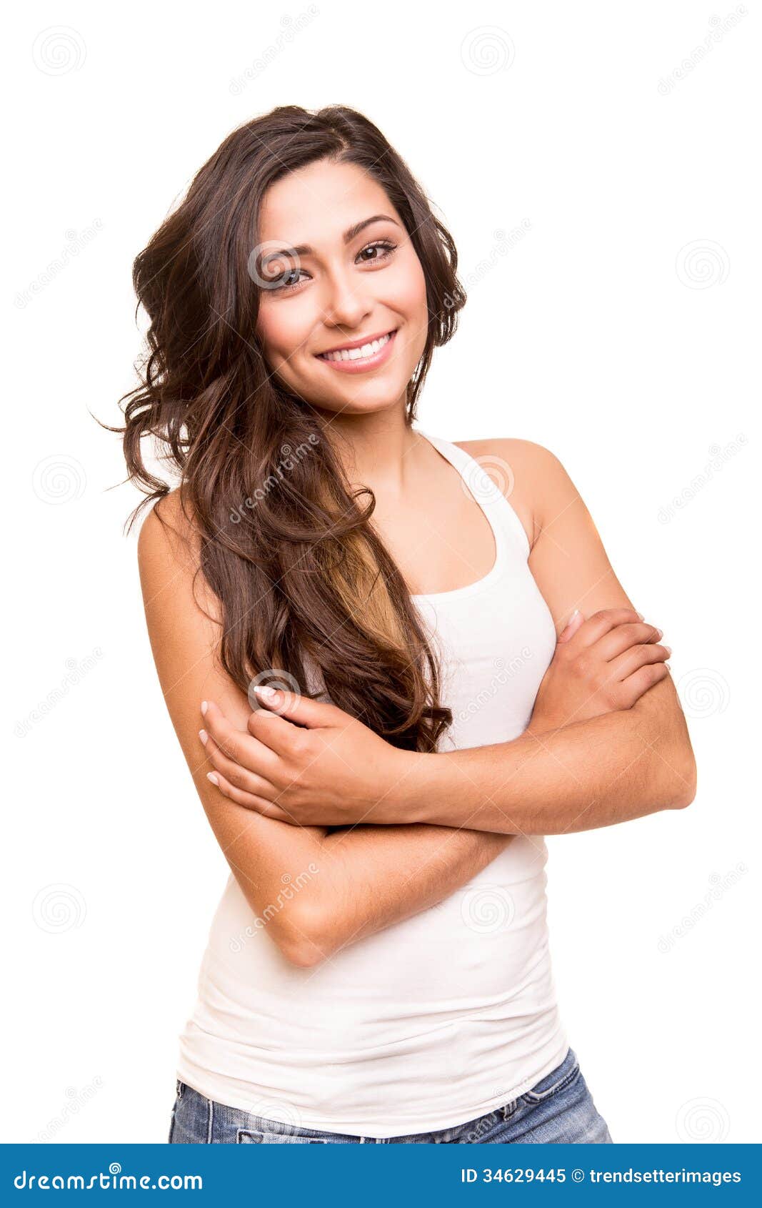Young smiling woman posing stock image. Image of attractive - 34629445