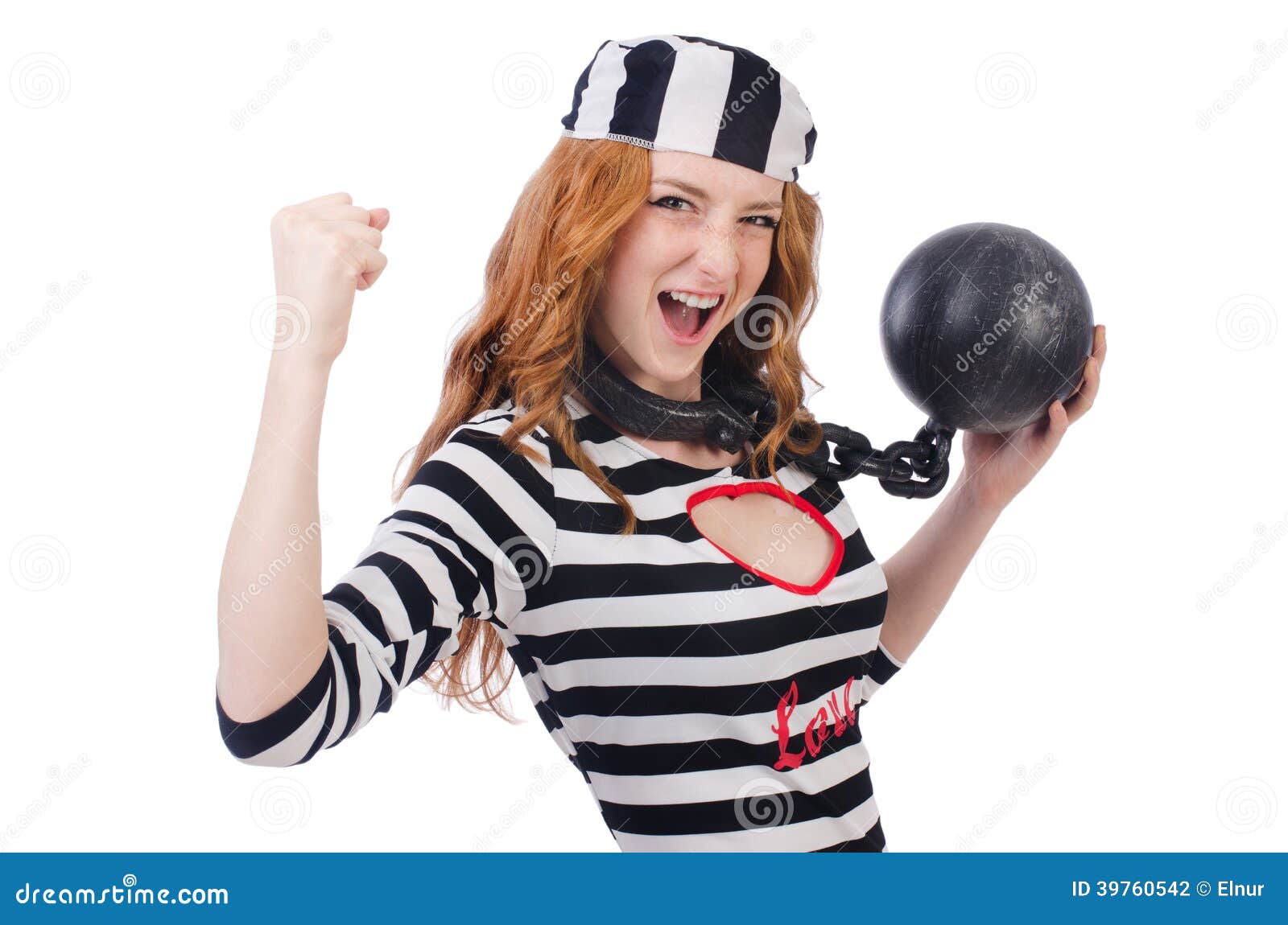 Young Smiling Woman-prisoner Stock Photo - Image of gangster, captive ...