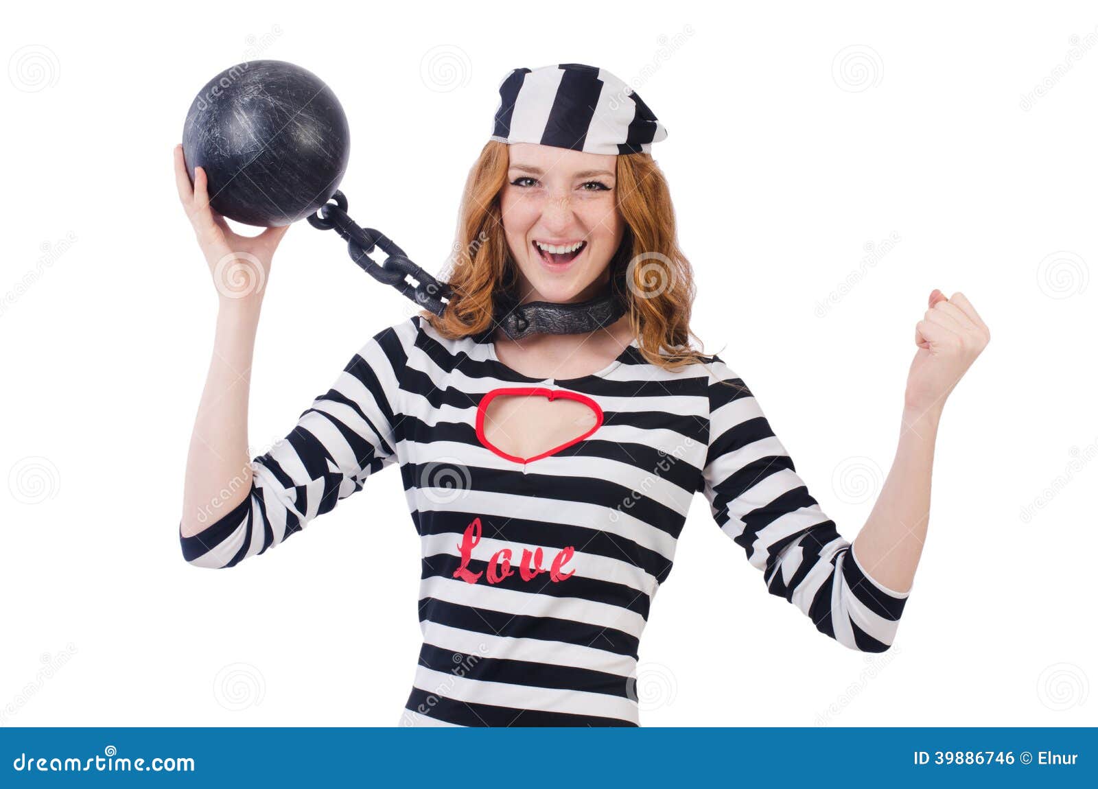 Young Smiling Woman-prisoner Stock Photo - Image of convict, jailbird ...