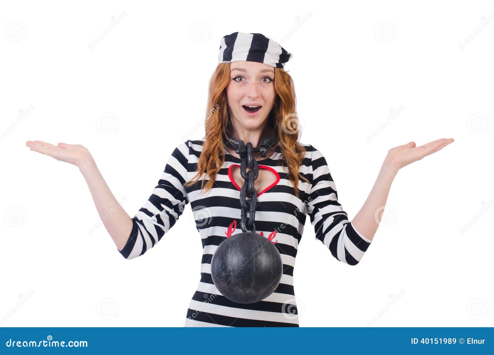 Young Smiling Woman-prisoner Stock Image - Image of lock, arrest: 40151989