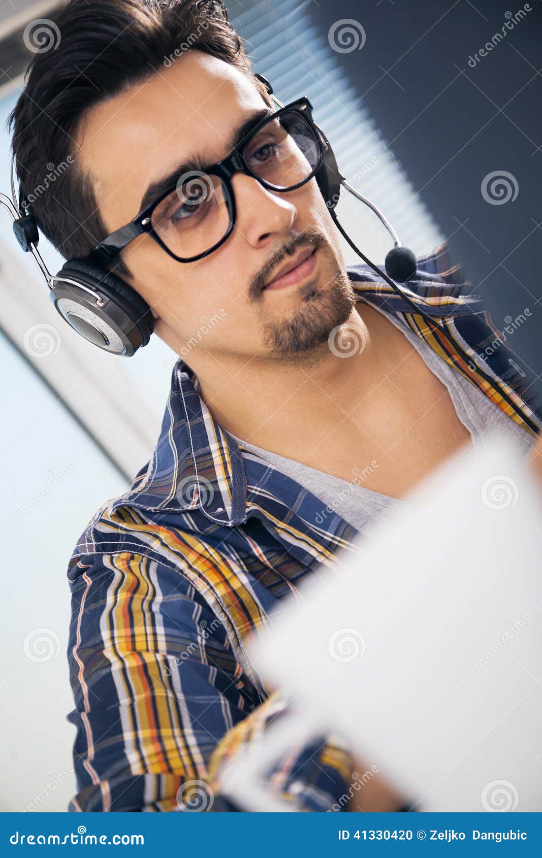 Young software engineer stock photo. Image of adult, headphones - 41330420