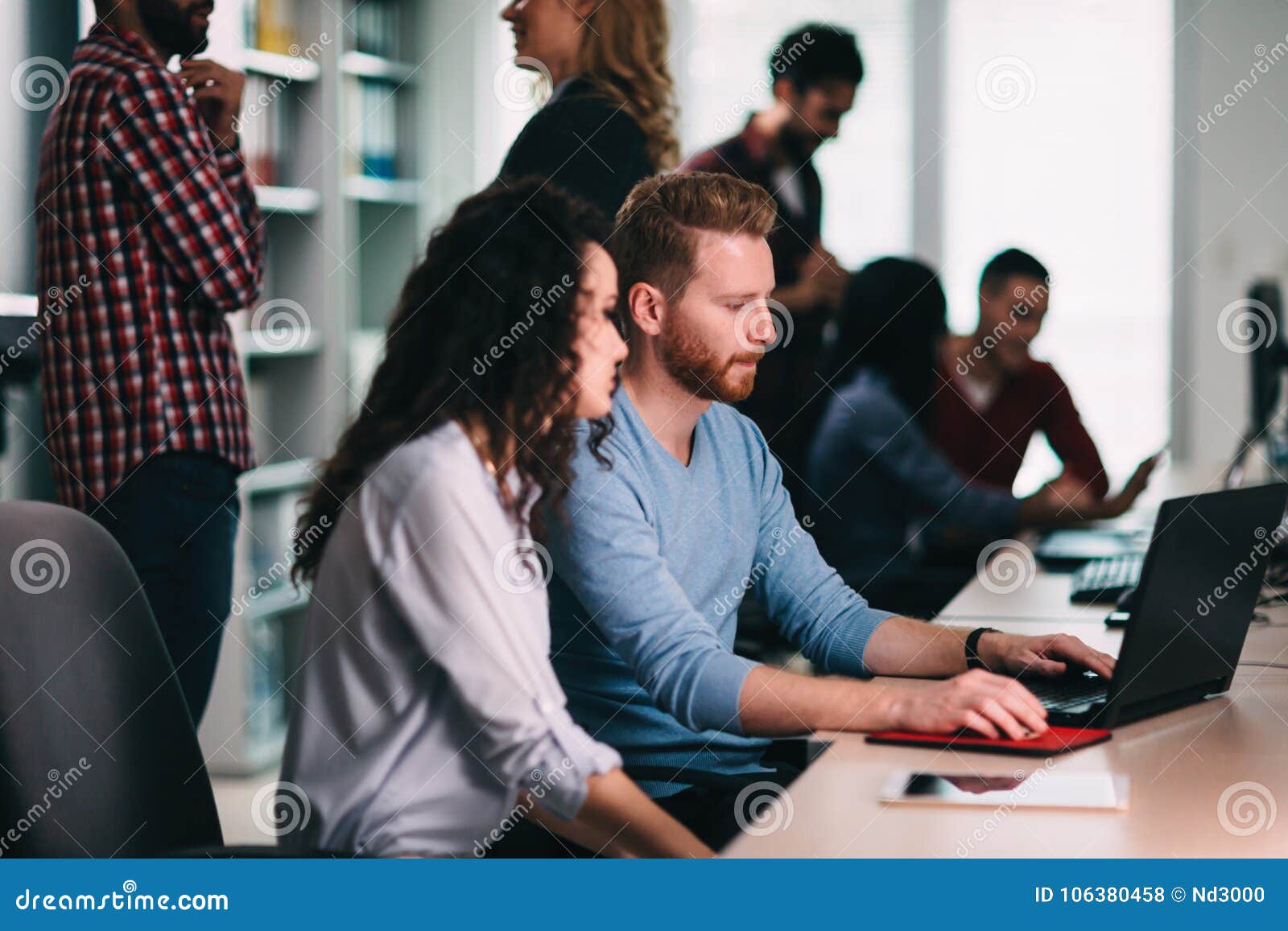 Software Engineers Working on Project and Programming in Company Stock ...