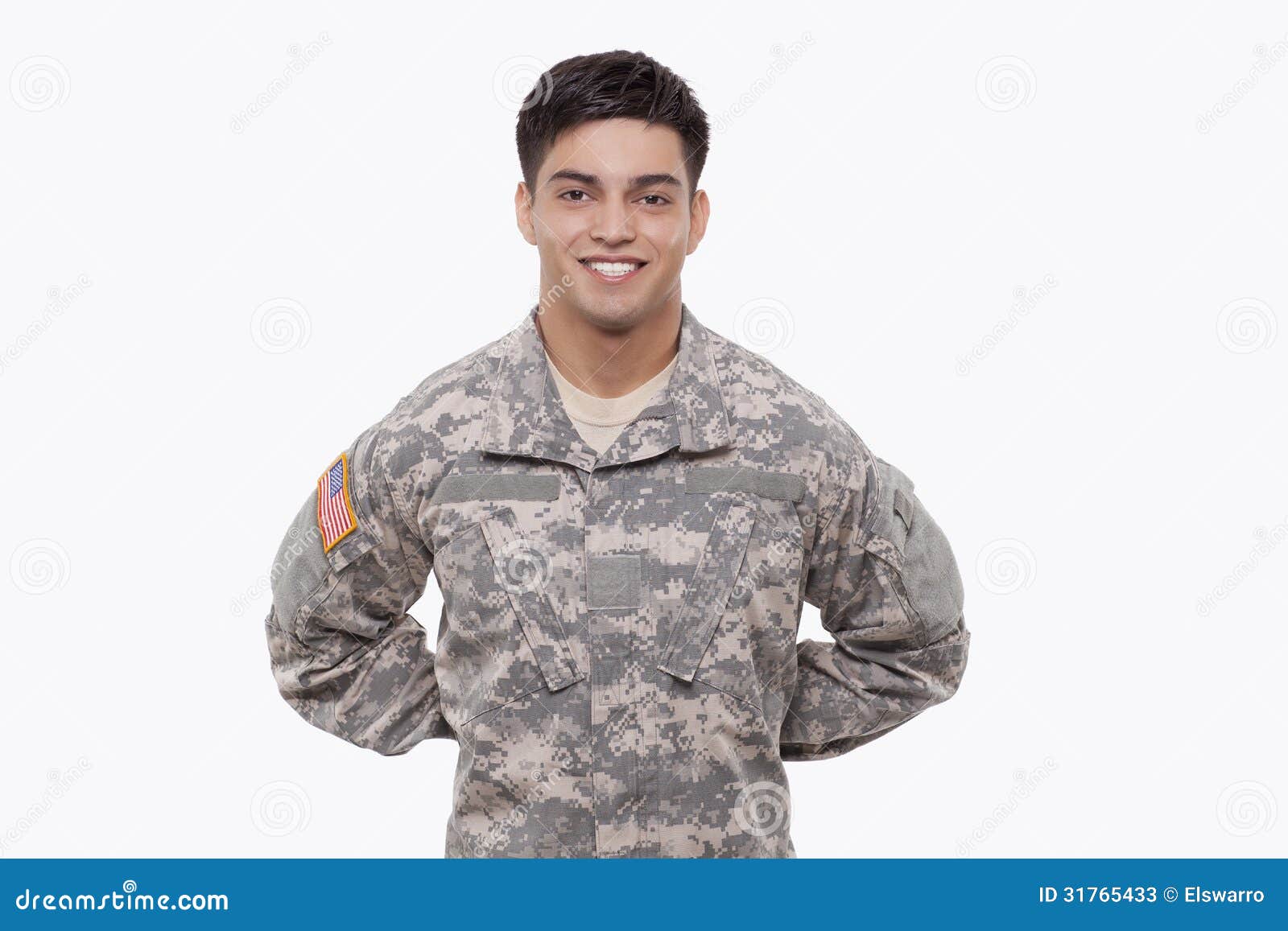 Young Soldier at at Parade Rest Stock Image - Image of handsome, armed ...