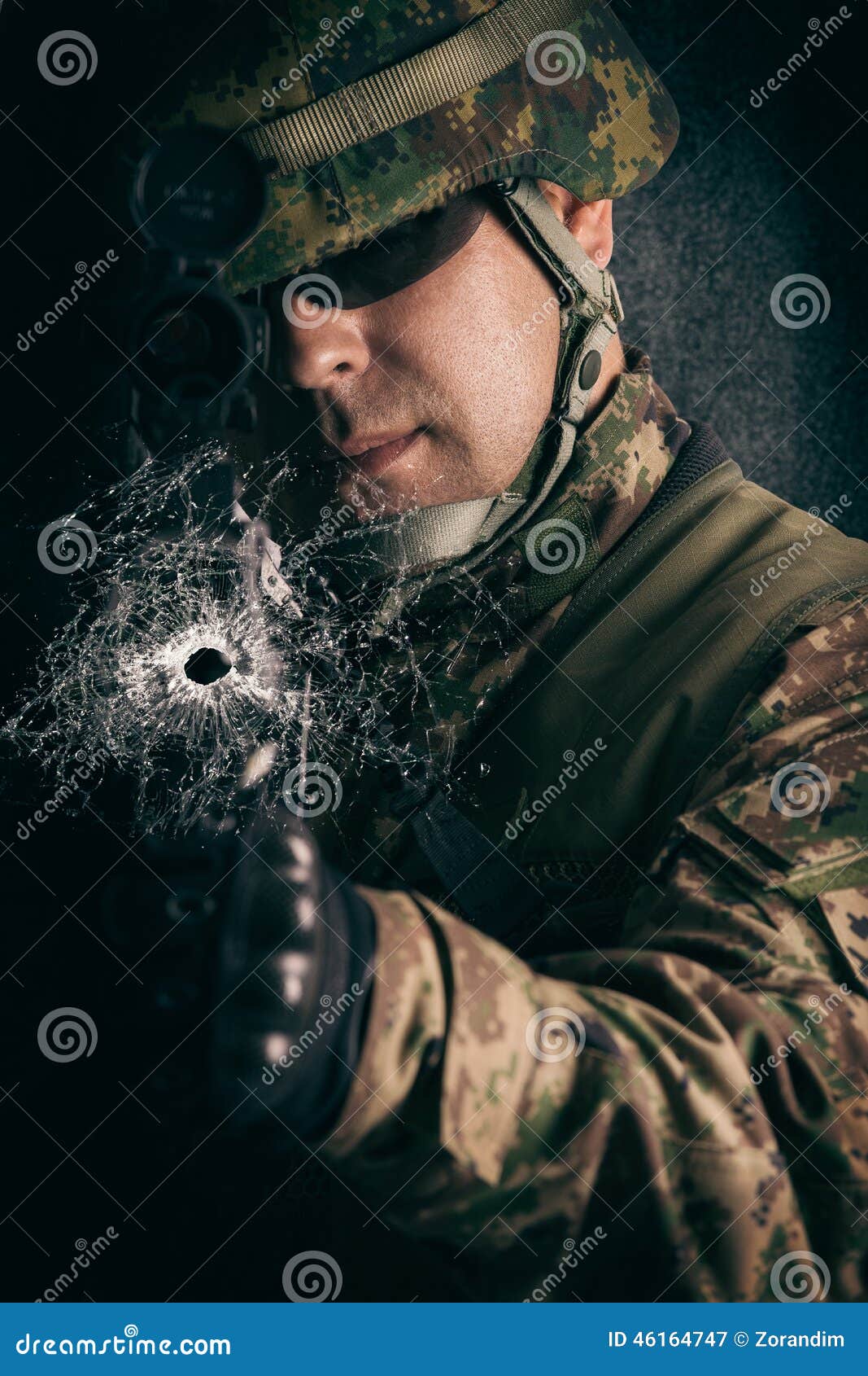Young soldiers with guns stock image. Image of caucasian - 46164747