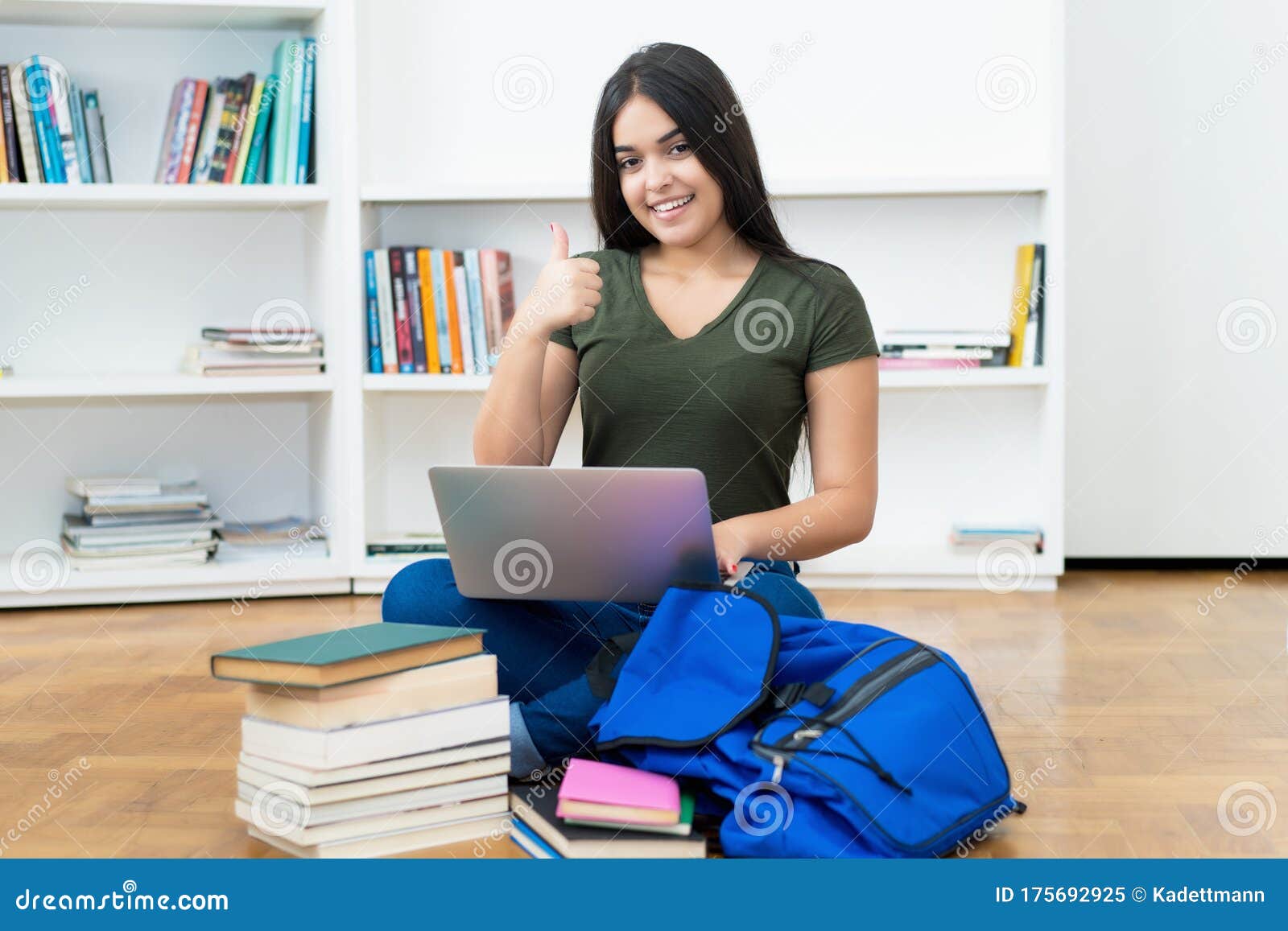 Young Spanish Computer Science Student with Laptop Stock Image - Image ...