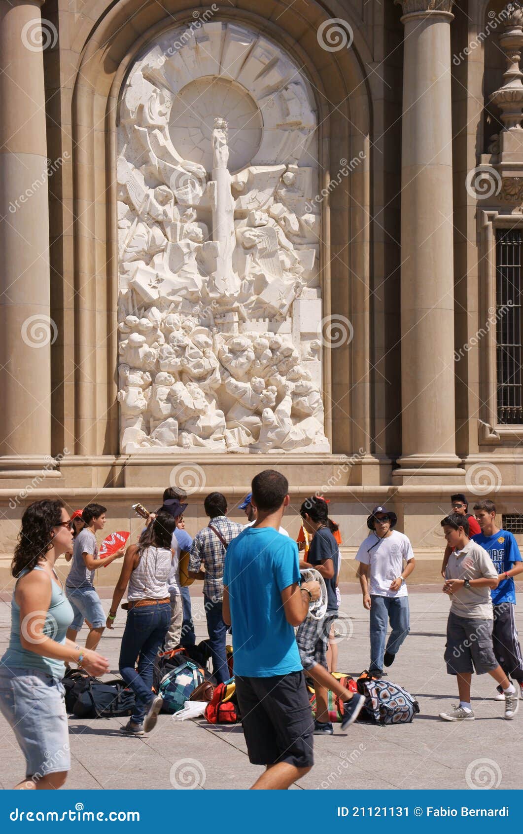 Young Spanish Pilgrims in Zaragoza Editorial Photo - Image of world ...