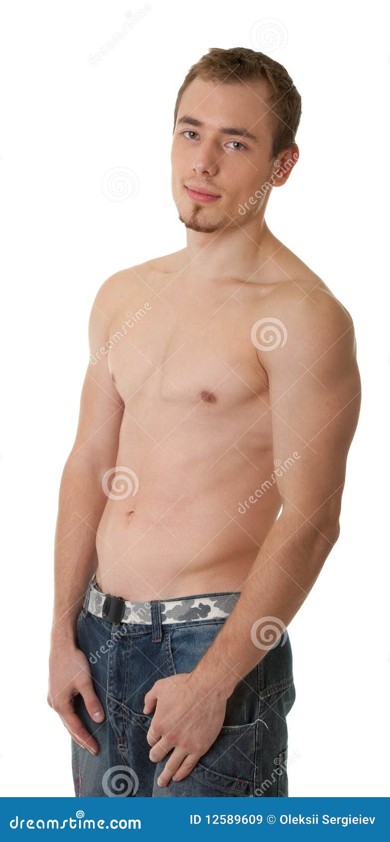 Young Sportsman with a Bare Torso Stock Image - Image of performance ...