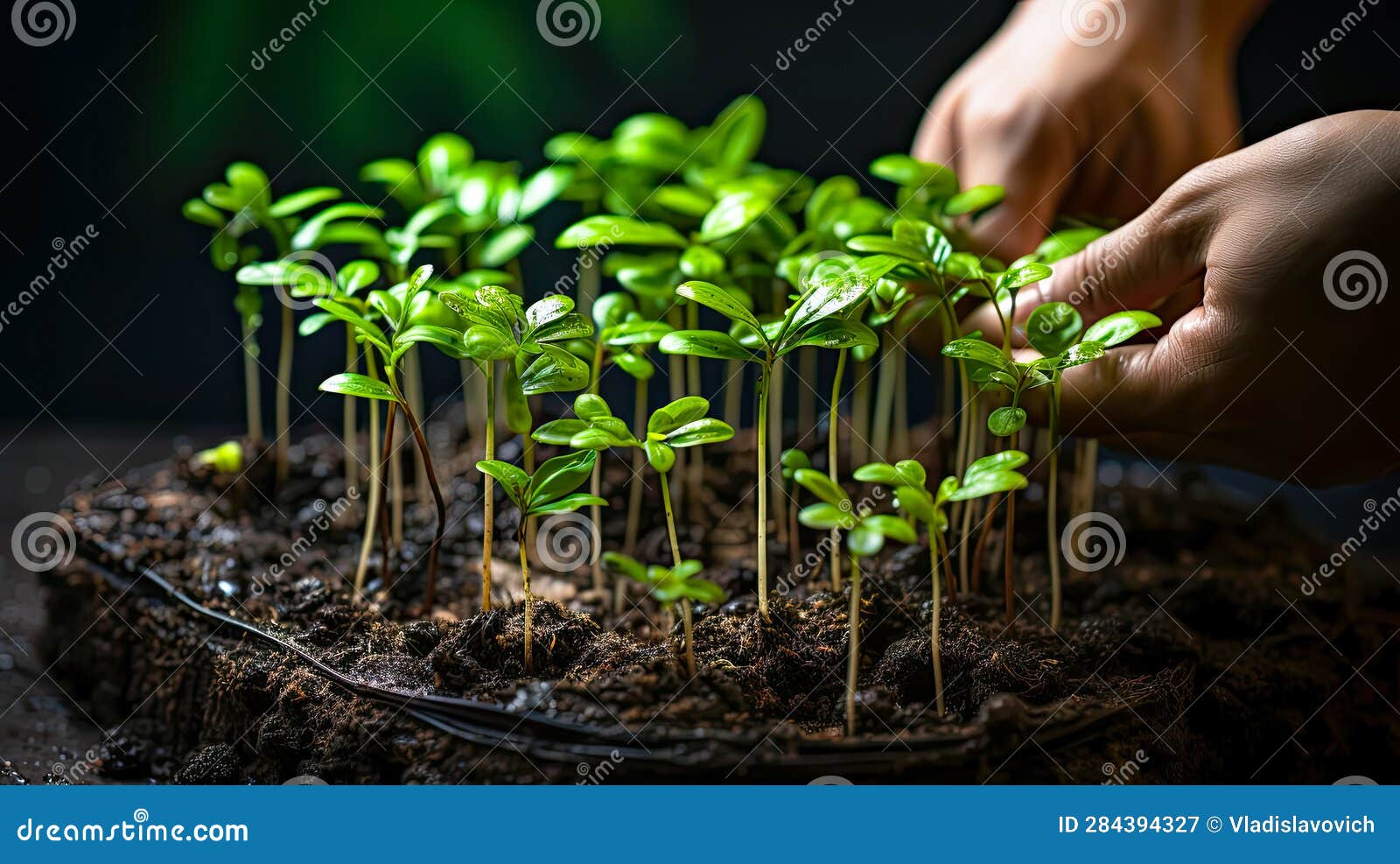 Young Sprouts of Trees before Planting in the Forest, Idea for a Web ...