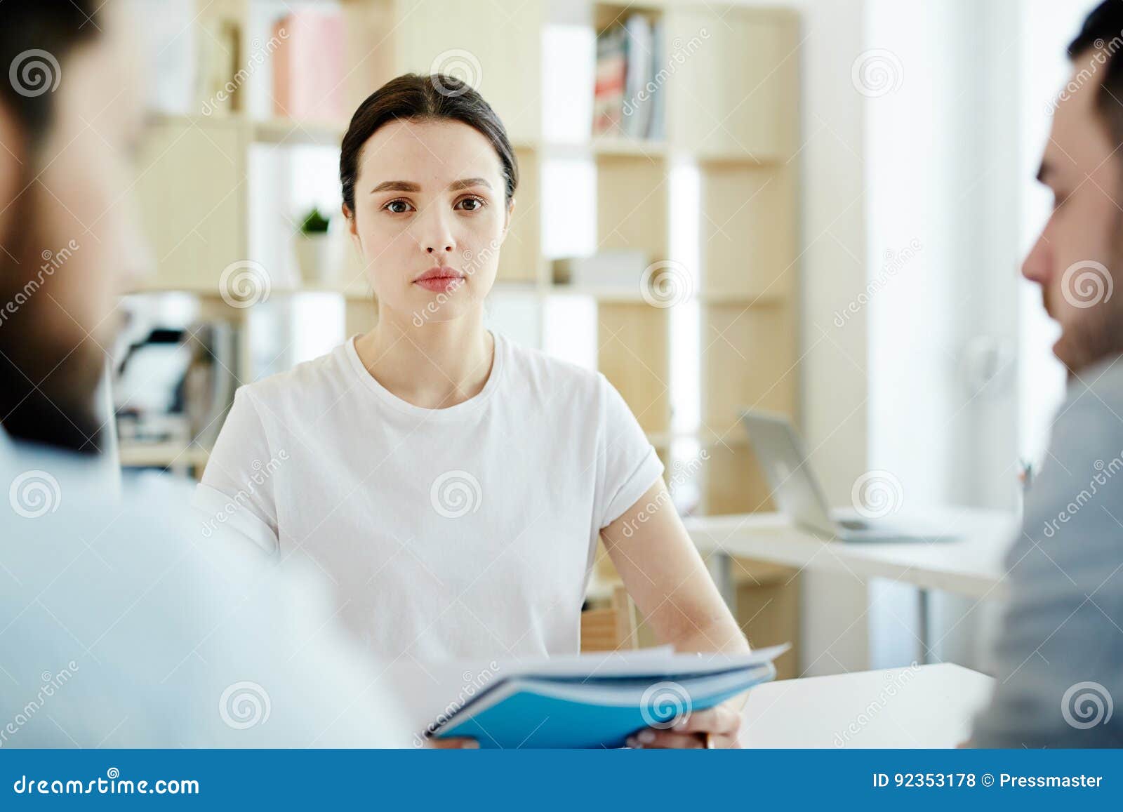 Young staff stock photo. Image of jobseeker, serious - 92353178