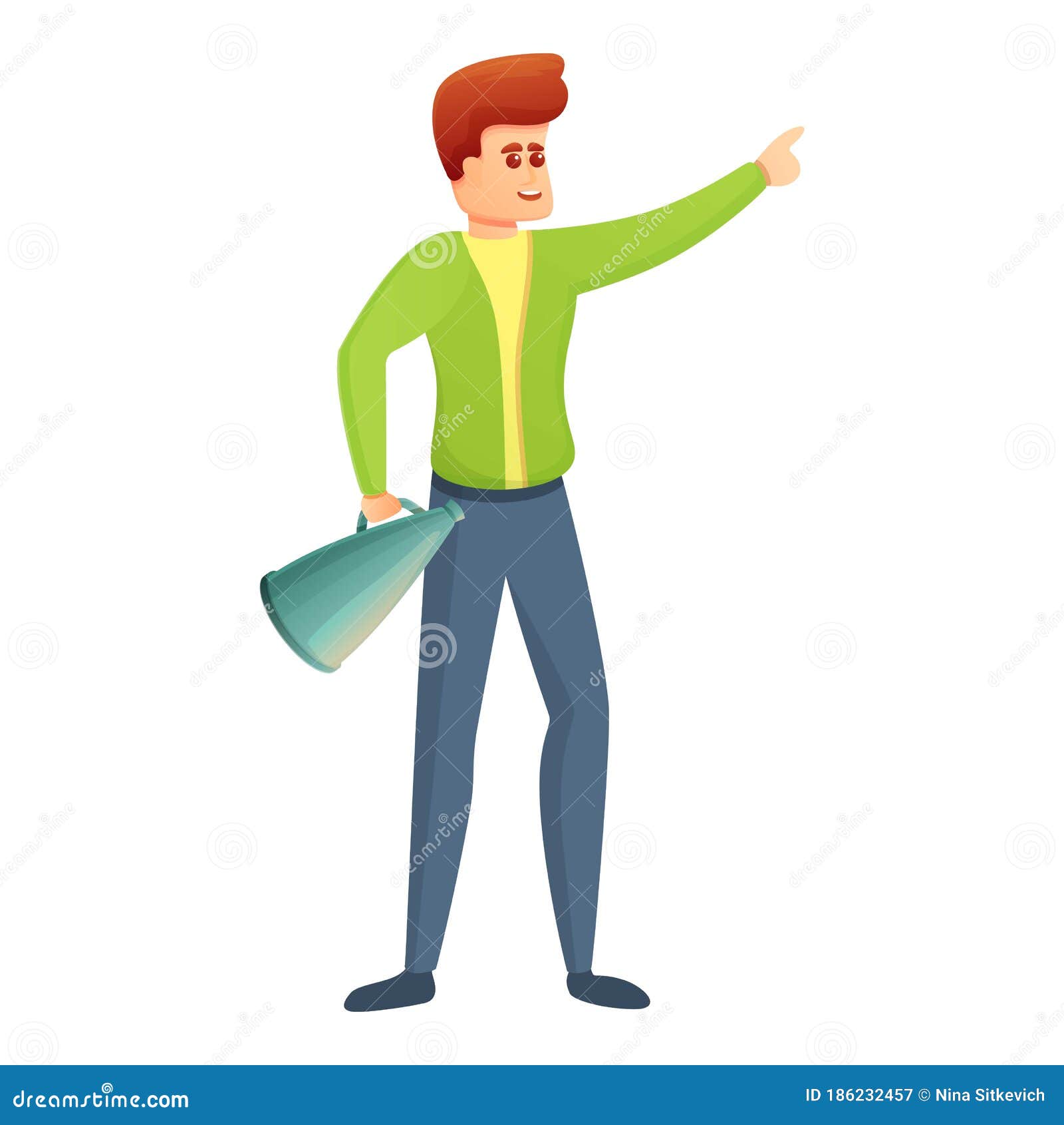 Young Stage Director Icon, Cartoon Style Stock Vector - Illustration of ...