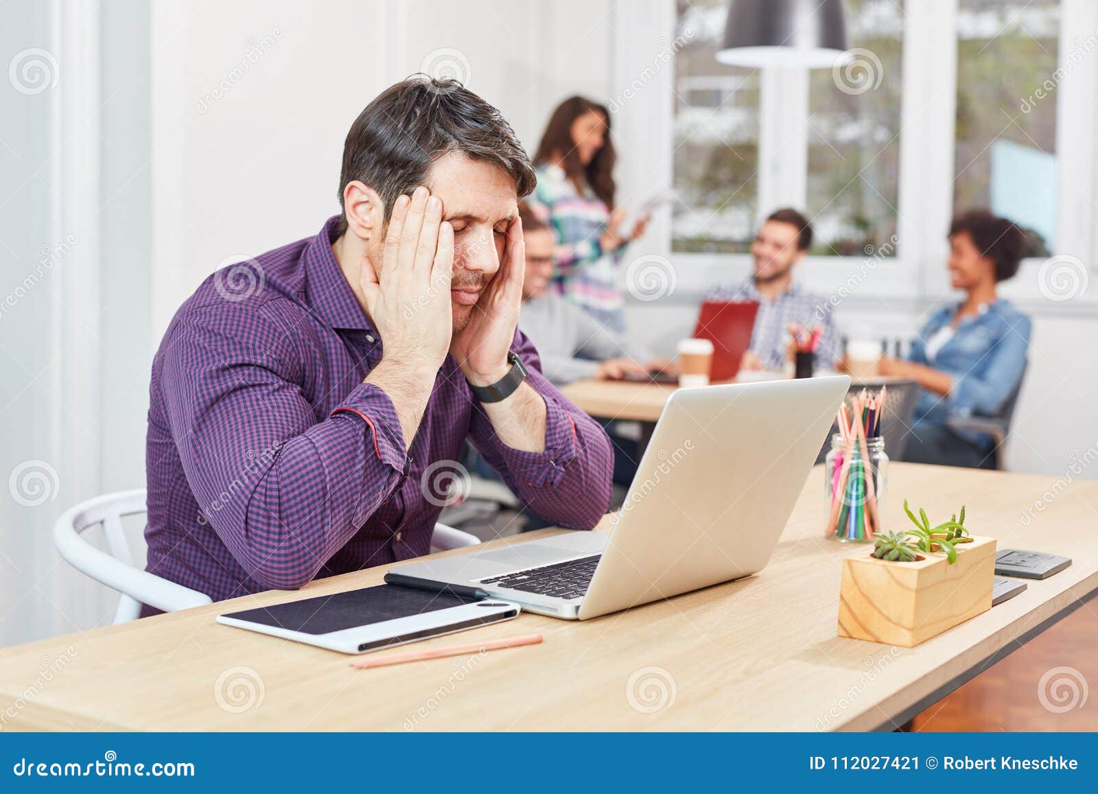 Man As a Boss Reflects on a Problem Stock Image - Image of difficult ...
