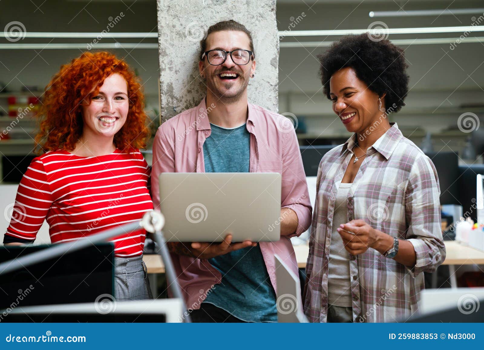 Young Startup Business People Having Fun, Working and Chatting at ...