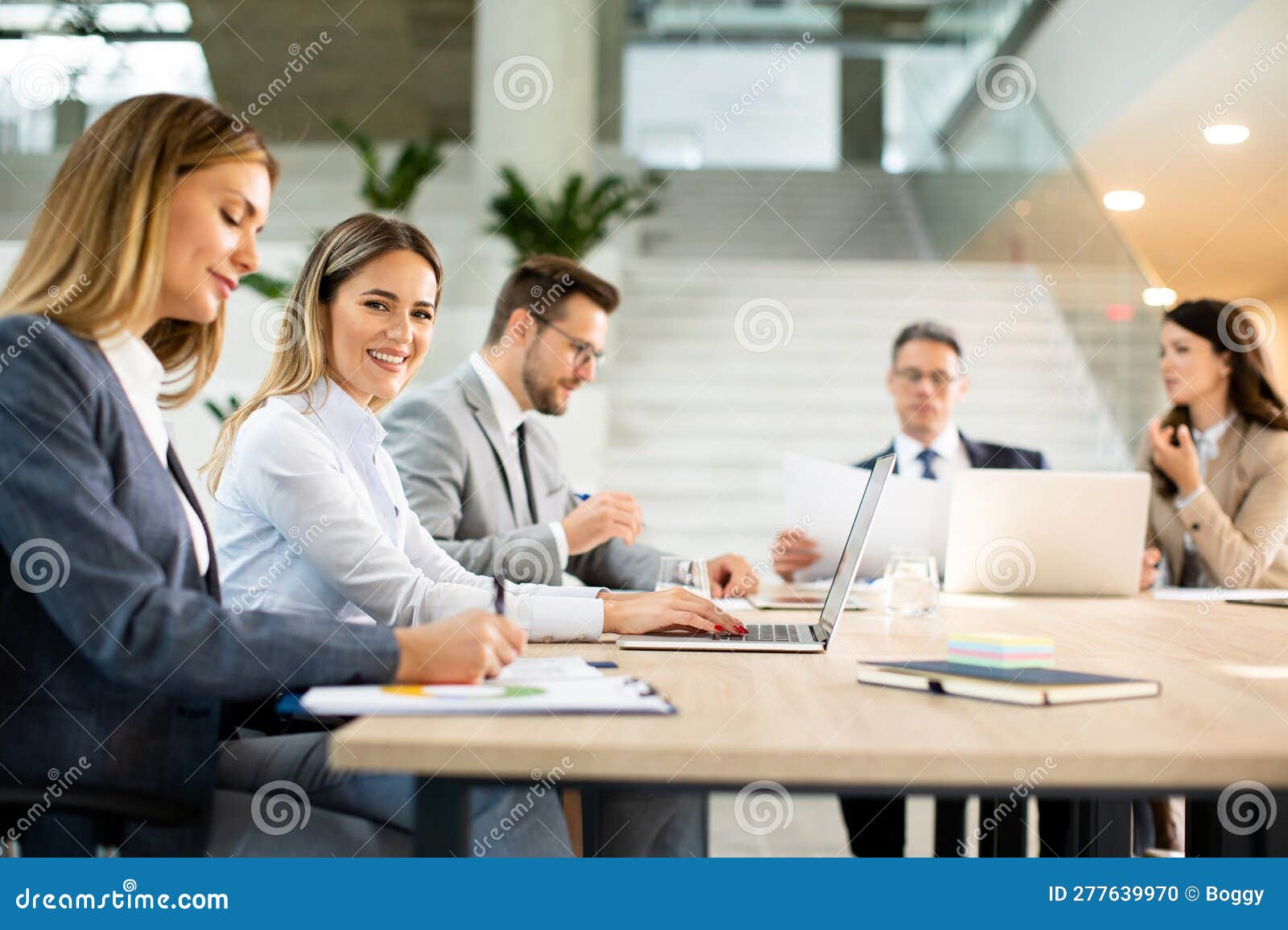Young Startup Team Working in the Office Stock Photo - Image of beauty ...