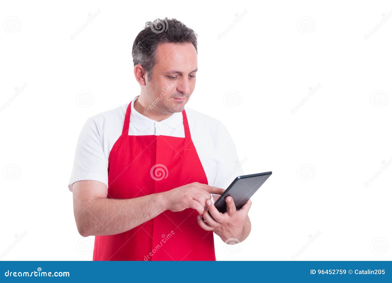 Young Store Supervisor with Tablet Pc in Hand Stock Image - Image of ...