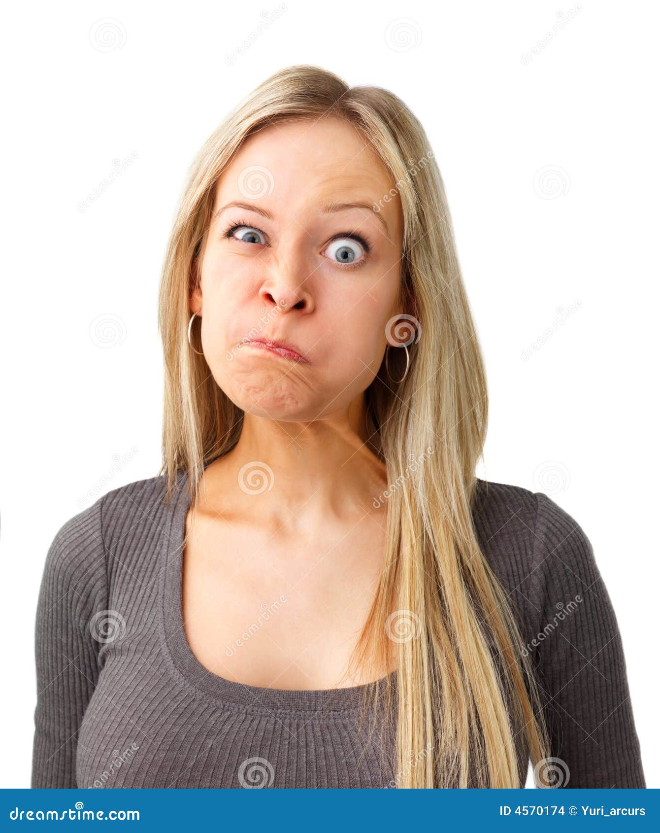 Young Strange Looking Woman Stock Photo - Image of confused, faces: 4570174