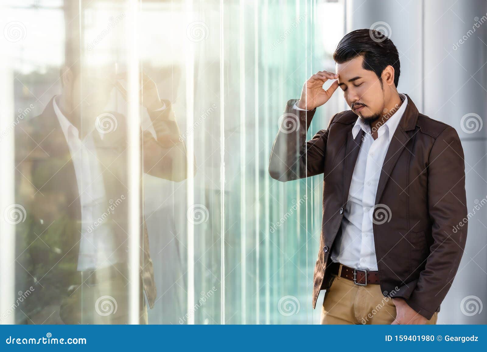 Stressed Business Man Thinking about Problem in Office Stock Photo ...