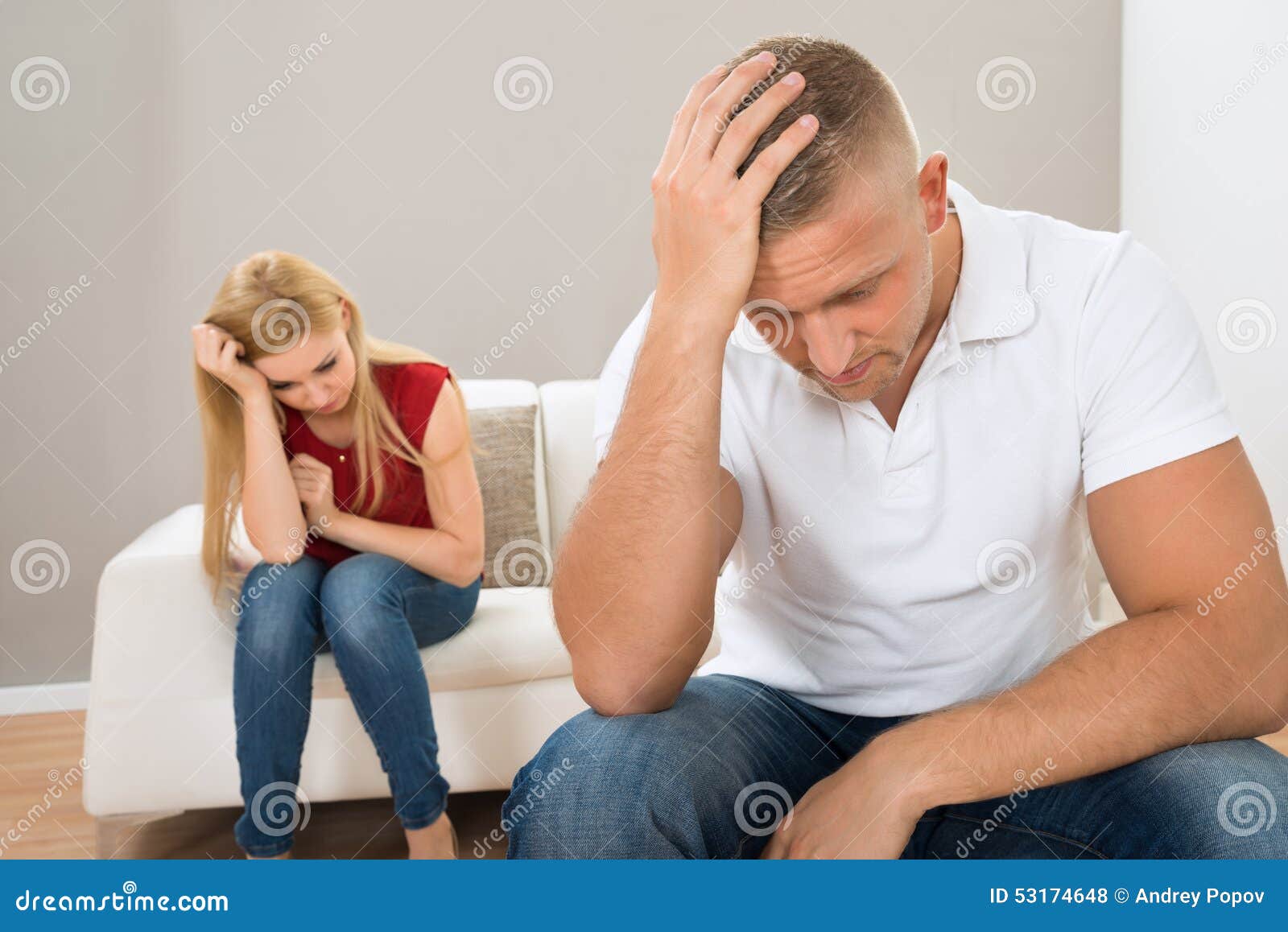 Young stressed couple stock photo. Image of angry, conflict - 53174648