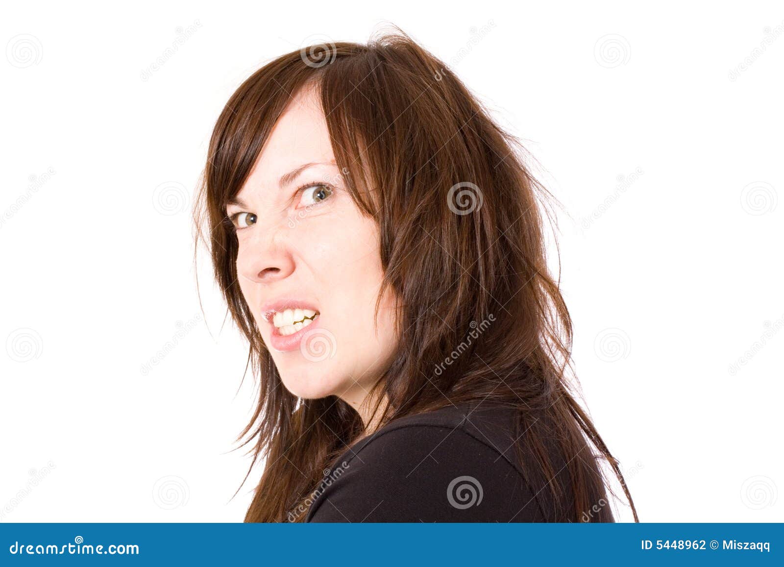 Young Stressed, Frustrated Female, Isolated Stock Photo - Image of ...