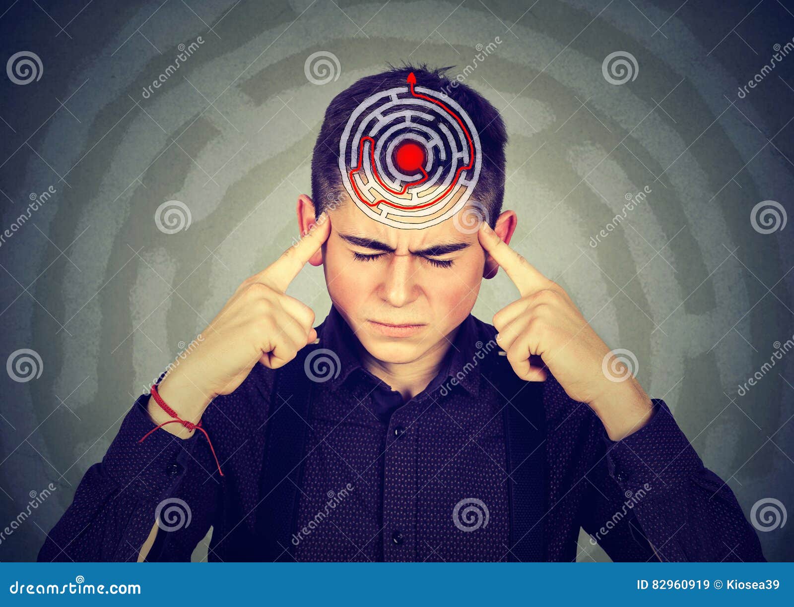 Young Stressed Man Solving Puzzle Stock Image - Image of emotional ...
