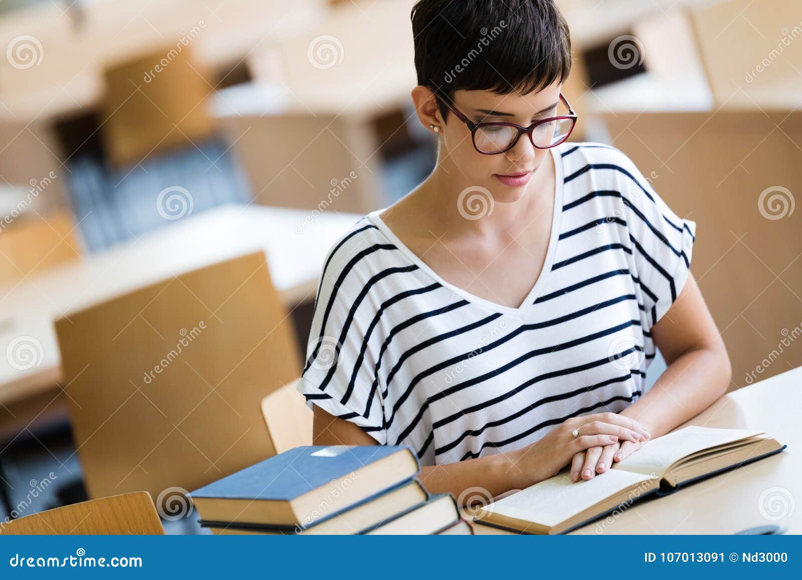 Young Stressed Student Girl Studying Pile of Books Stock Image - Image ... Young Stressed Student Girl Studying Pile of Books Stock Image - Image ...