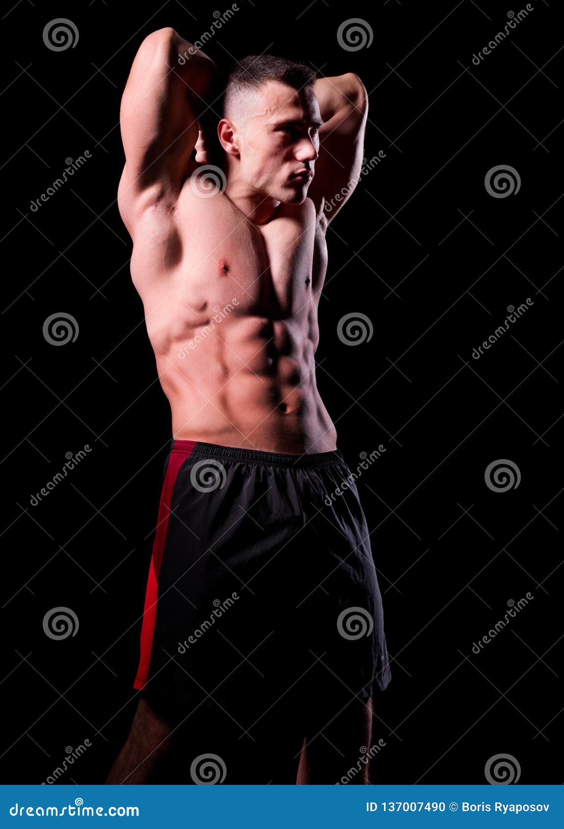 Young strong man isolated stock photo. Image of macho - 137007490