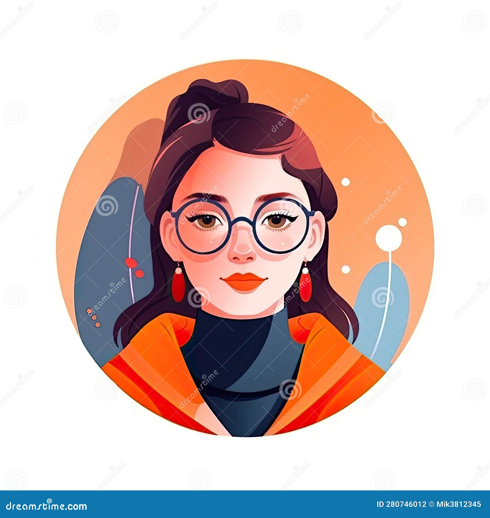 Young student avatar. stock illustration. Illustration of adolescent ...