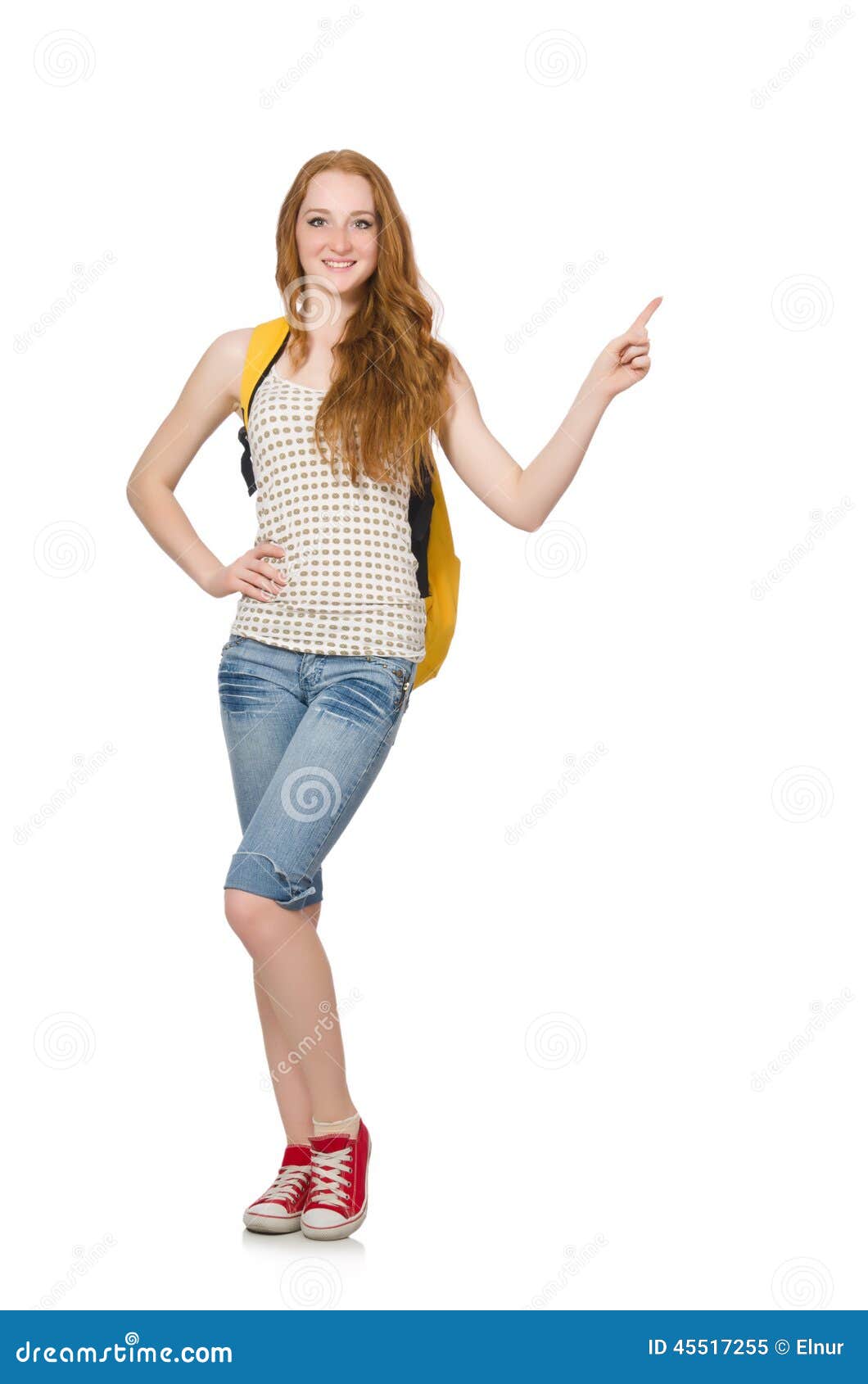 Young Student with Backpack Isolated Stock Image - Image of buttons ...