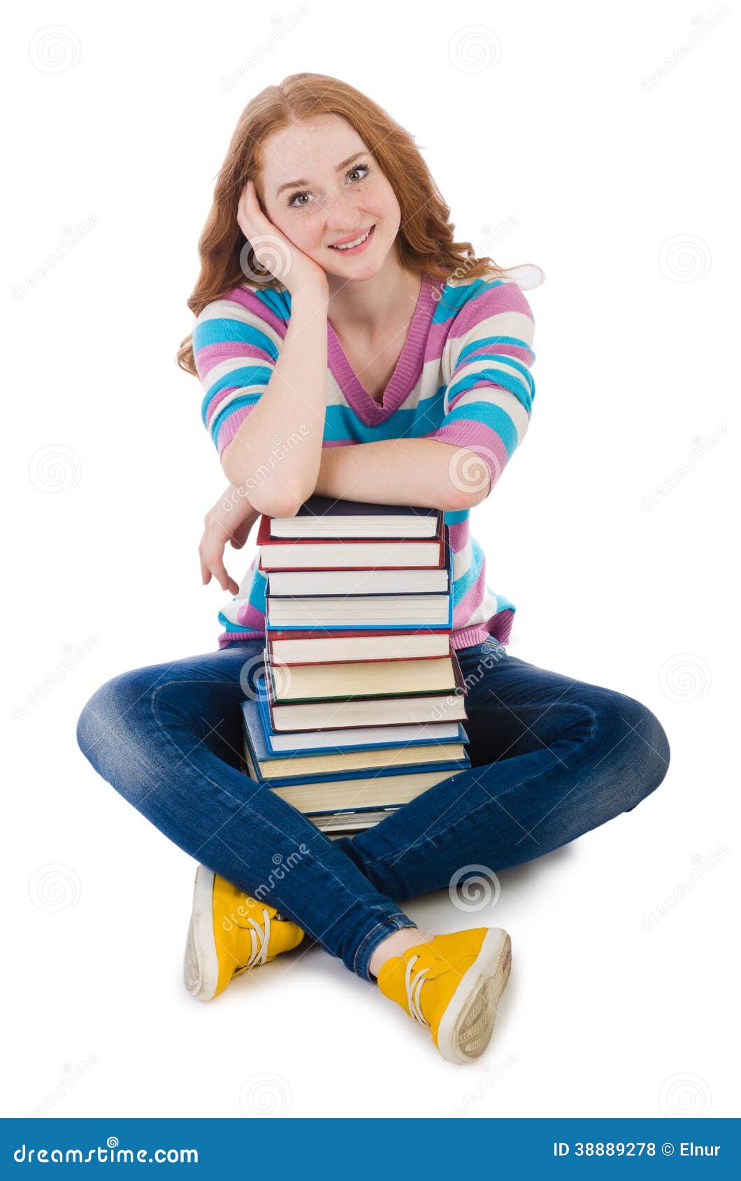 Young student with books stock photo. Image of homework - 38889278