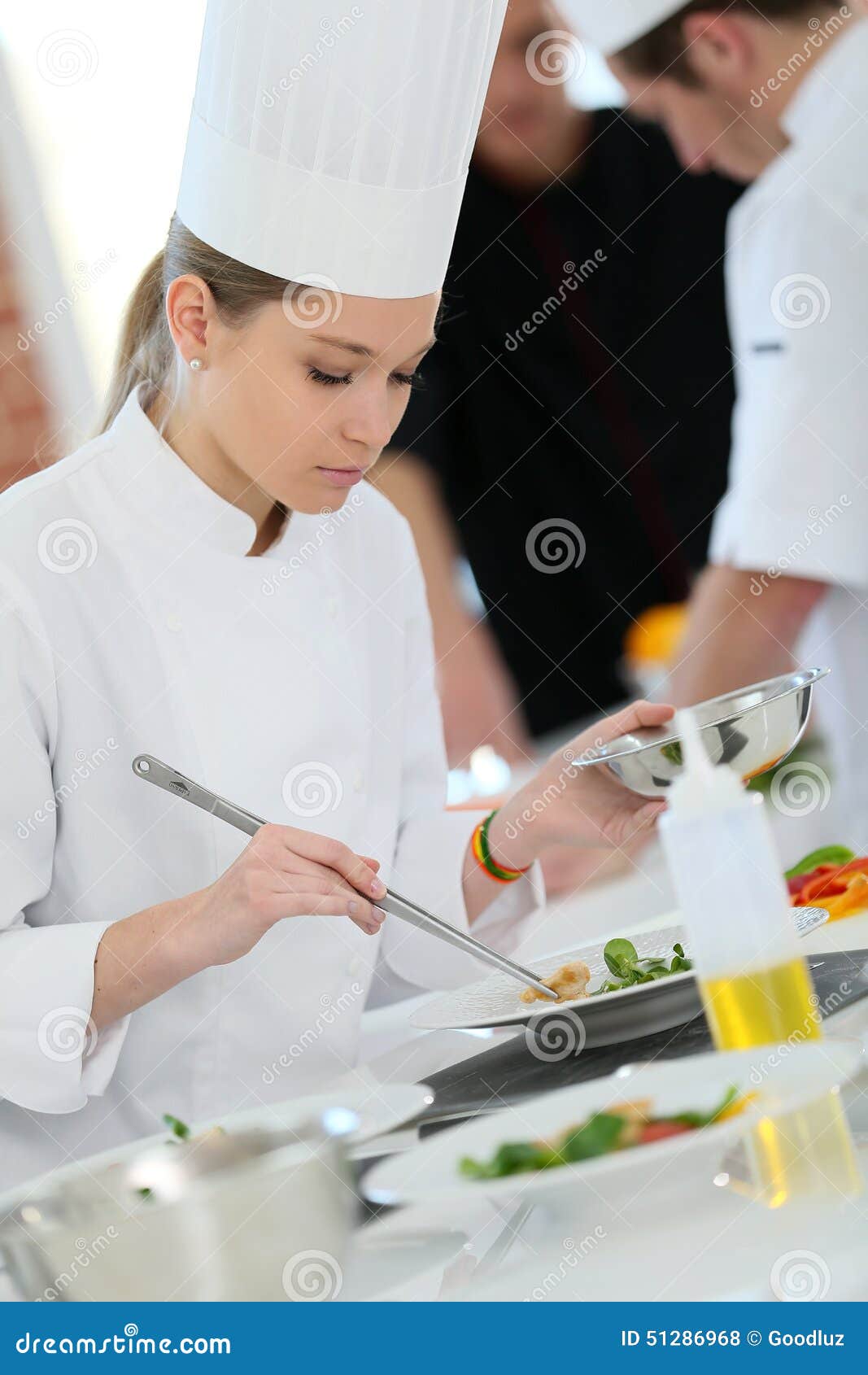 Young Student in Cooking Class Stock Photo - Image of preparing, food ...