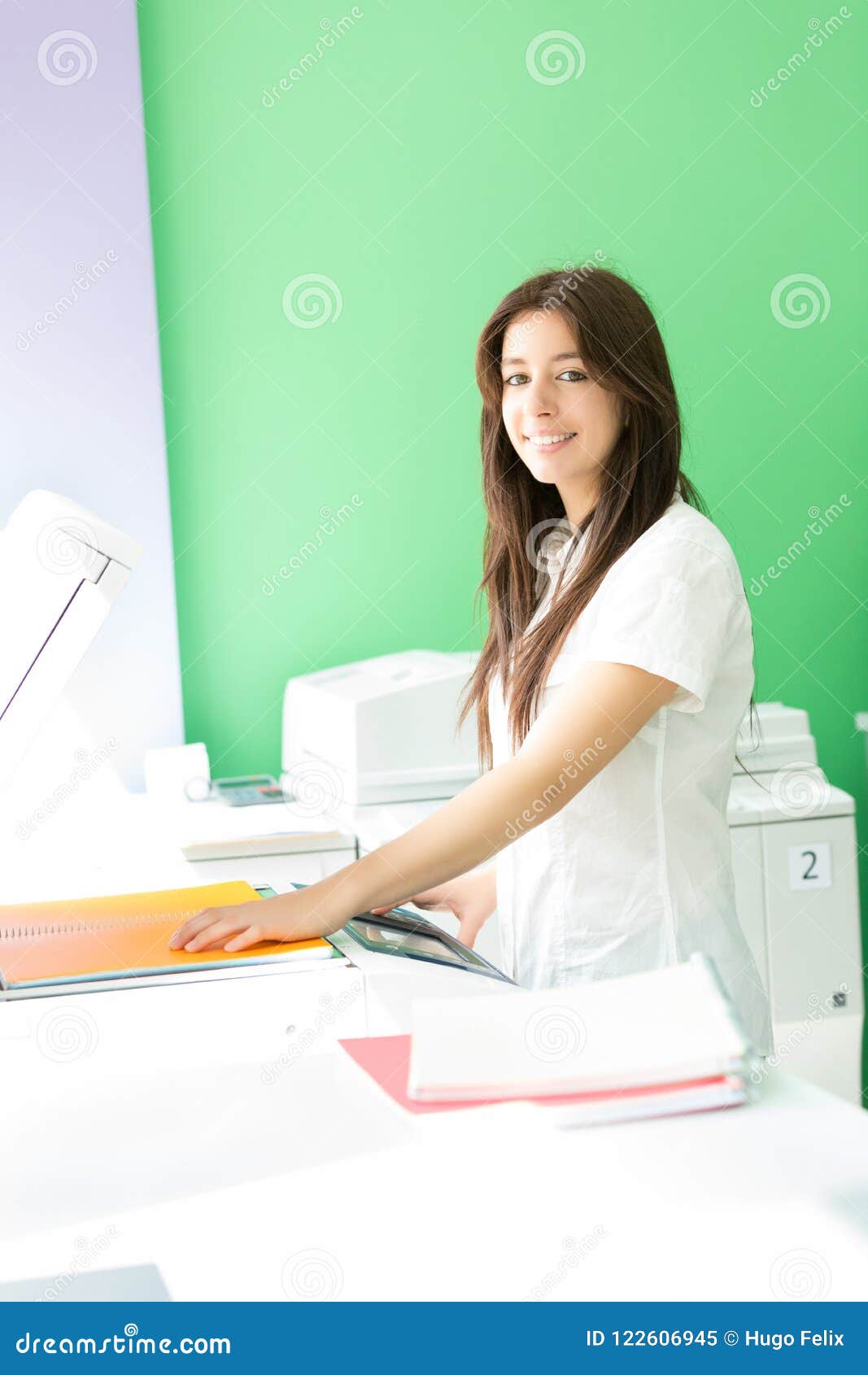 Young Student at a Copy Center Stock Image - Image of caucasian ...