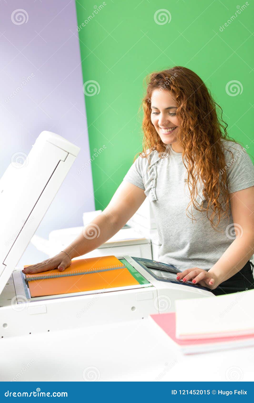 Young Student at a Copy Center Stock Image - Image of duplicate ...
