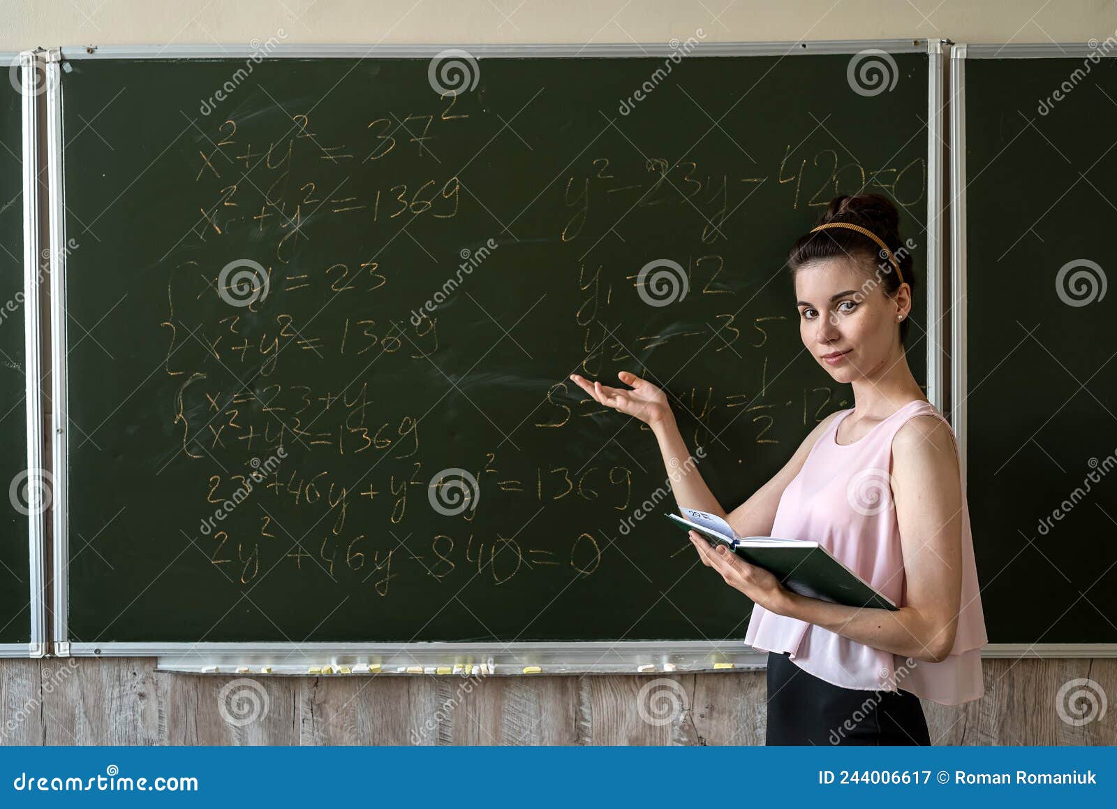 Young Student Explain Solving Hight Math Formula Stock Image - Image of ...