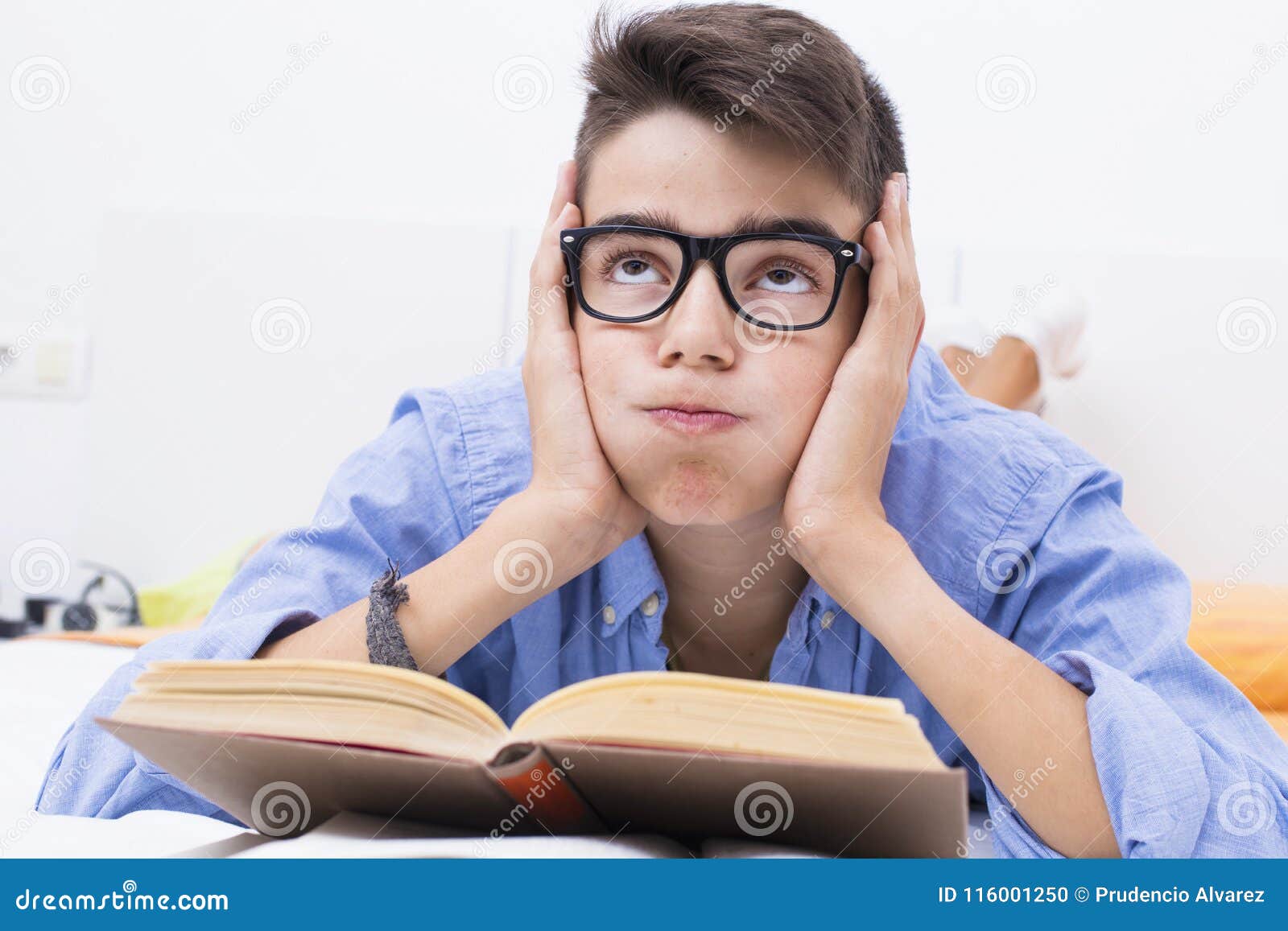 Young Student with Expression of Stress Stock Photo - Image of boys ...