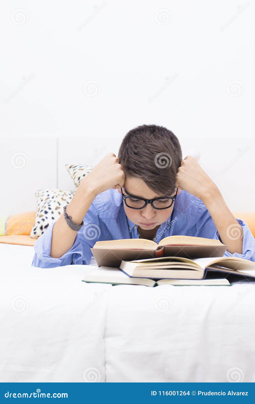 Young Student with Expression of Stress Stock Photo - Image of loocking ...