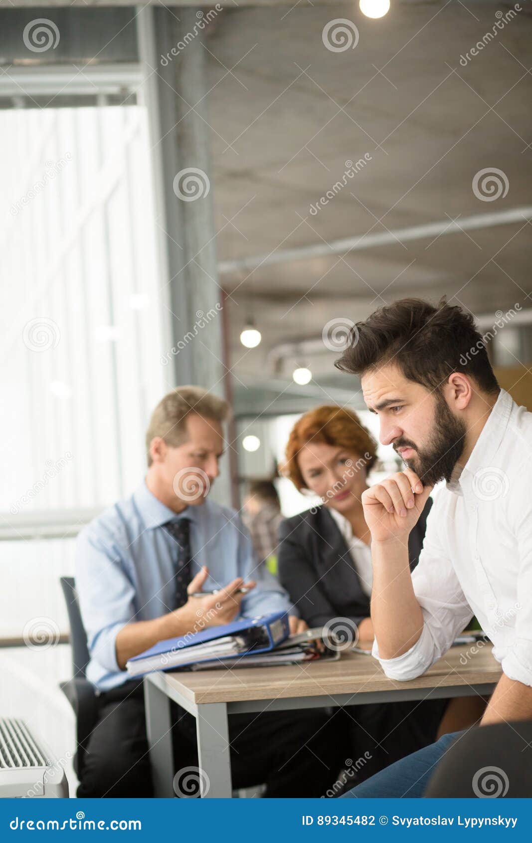 Young Student Failed Interview in Office Stock Photo - Image of ...