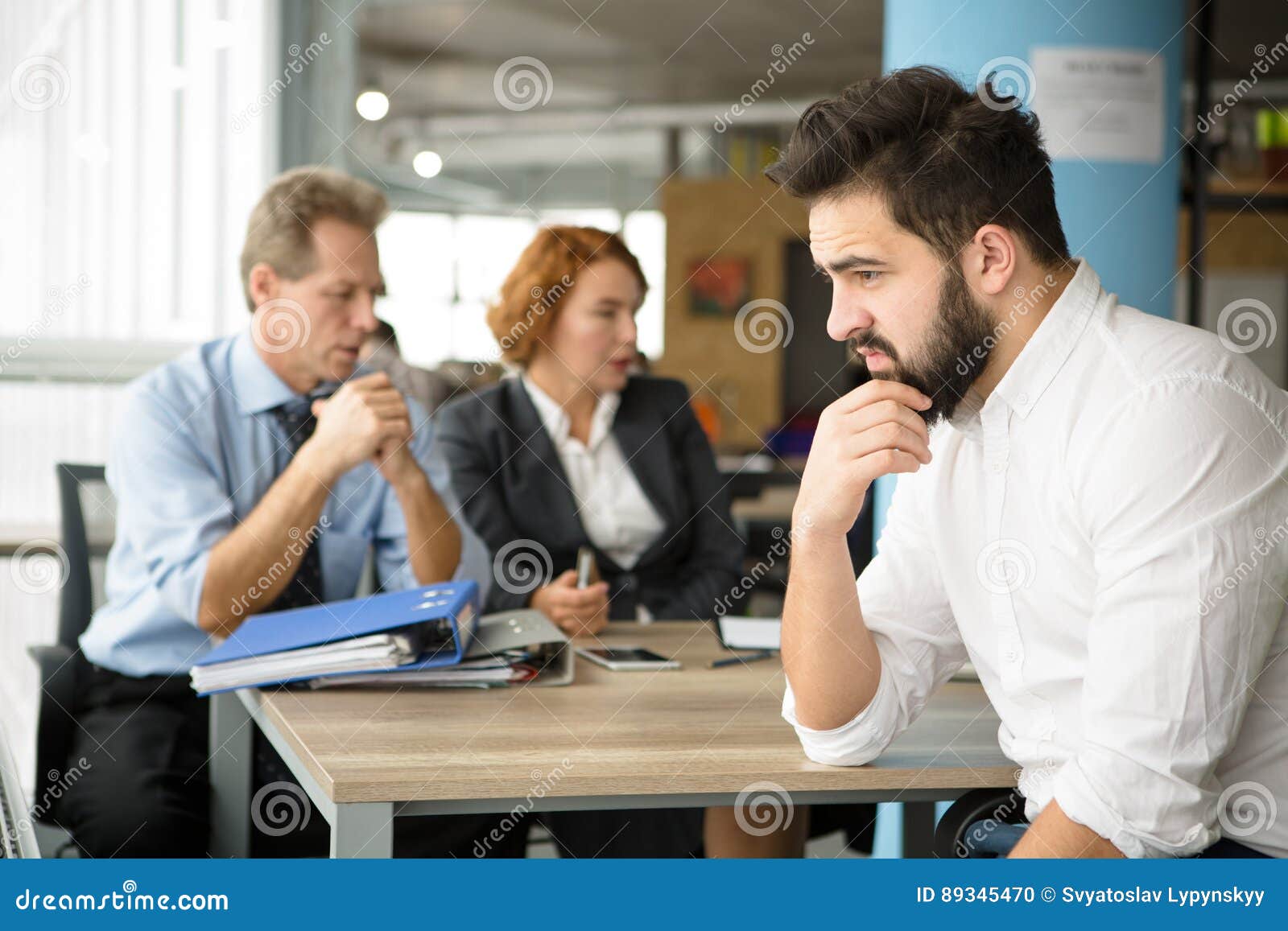 Young Student Failed Interview in Office Stock Photo - Image of stress ...