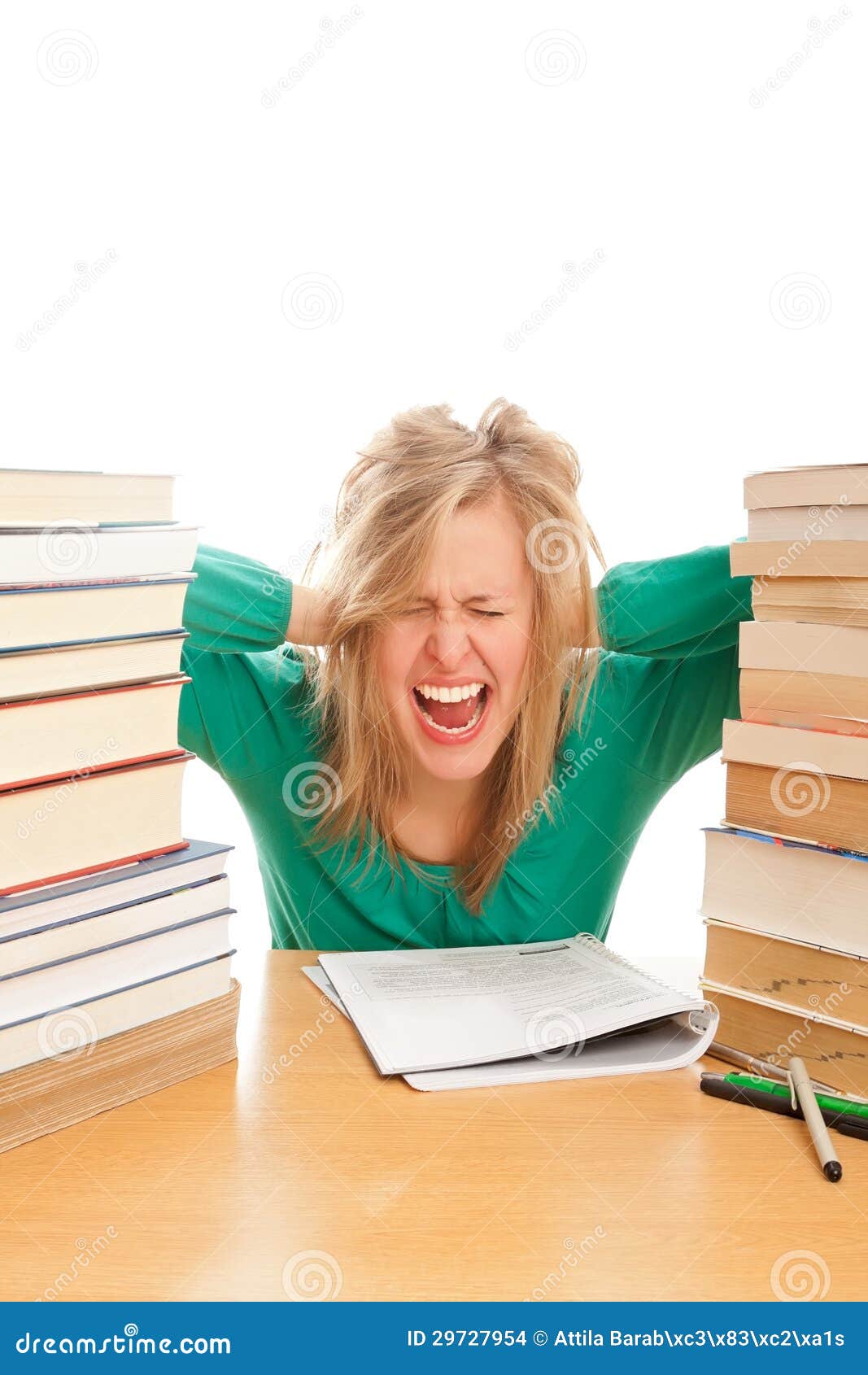 I am going mad! stock photo. Image of blond, learn, adult - 29727954