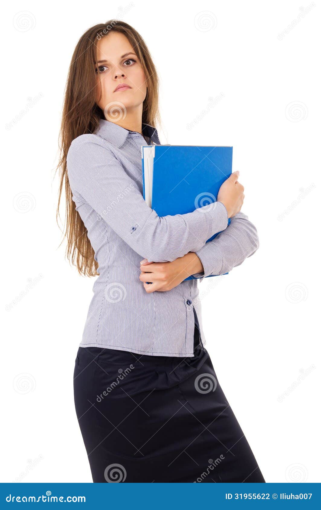Young Student with a Folder is Stock Photo - Image of businesspeople ...