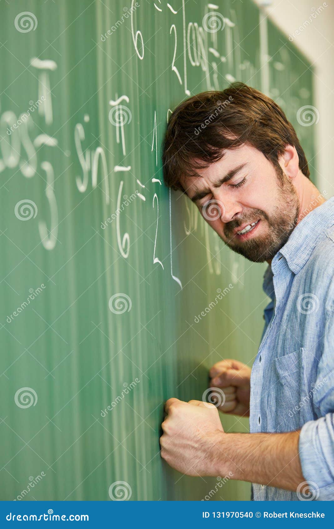 Young Student with Frustration after Test Stock Photo - Image of ...