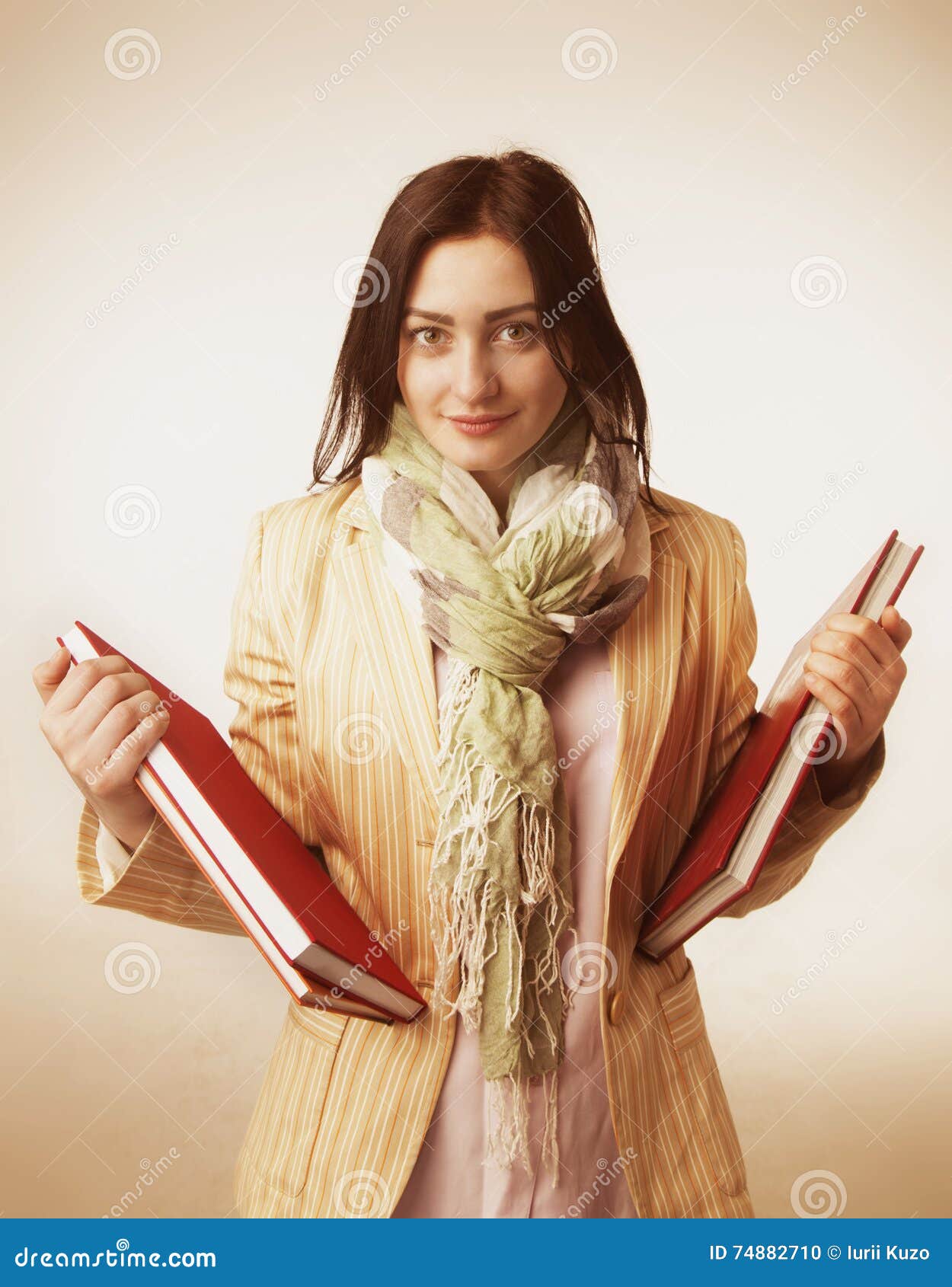 Young Student Girl with Books (Education and Self Development) Stock ...