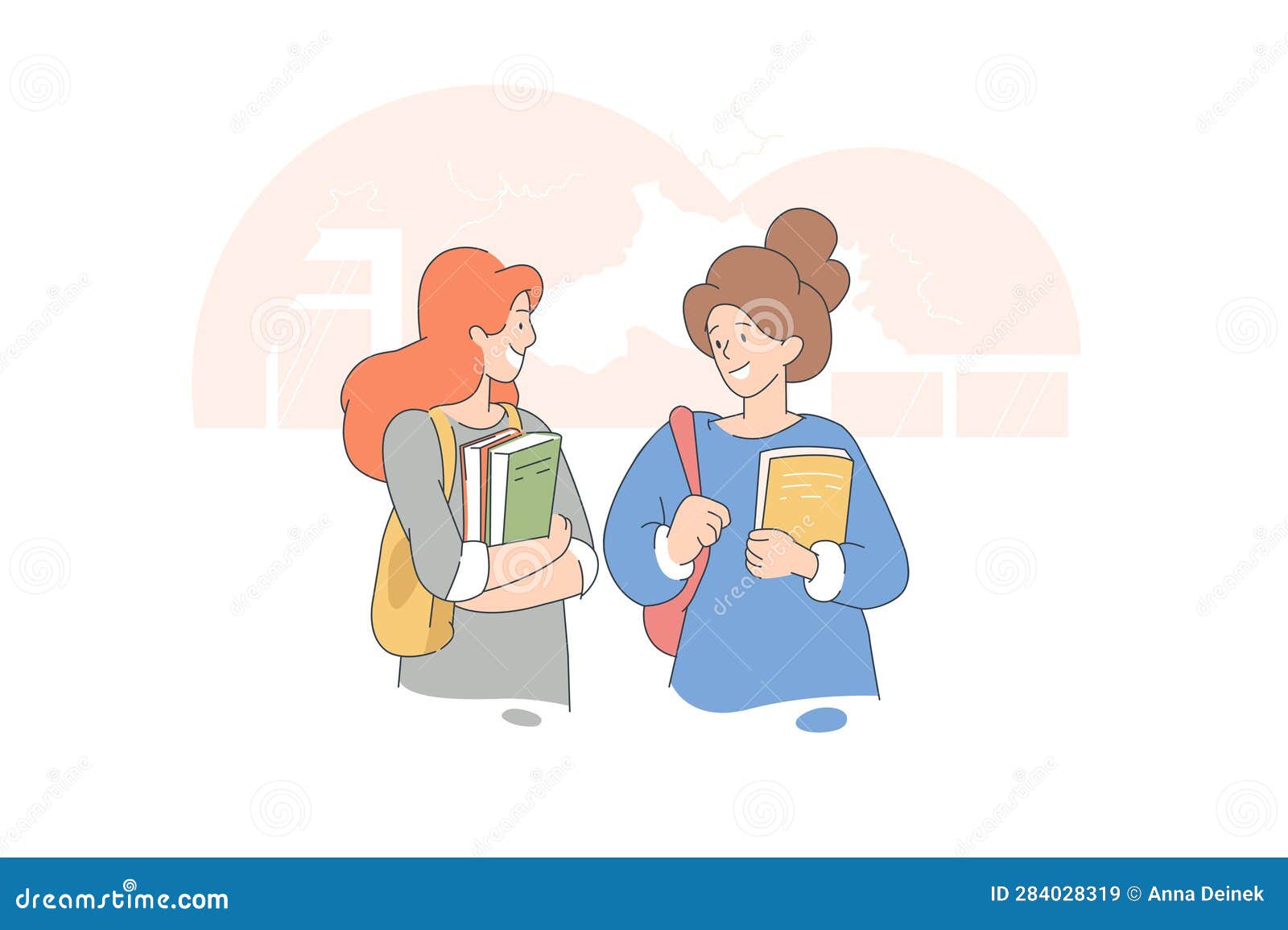 Young Student Going To College Class, Walking Trough University Campus ...