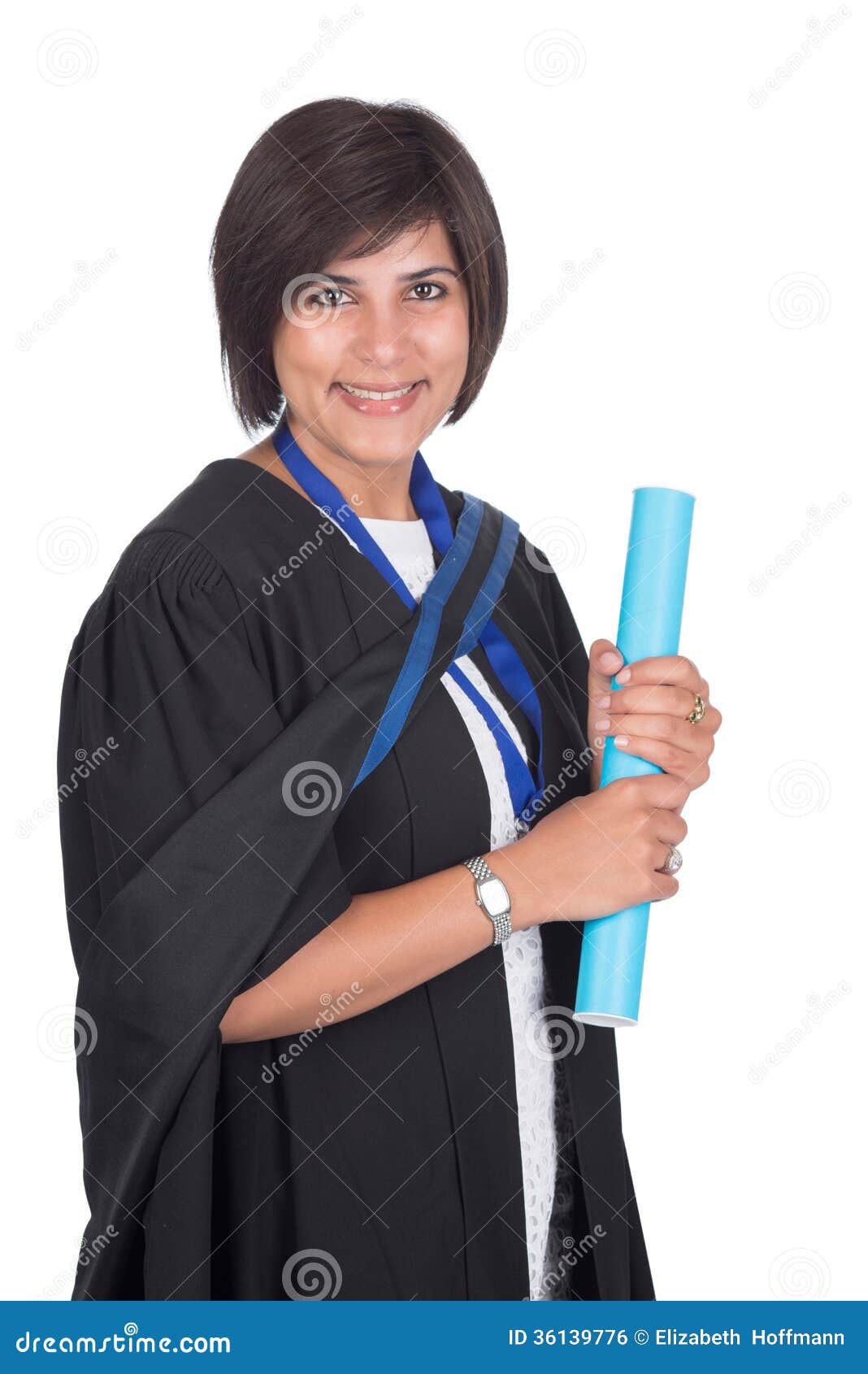 Young Student Graduate with Scroll Stock Photo - Image of student ...