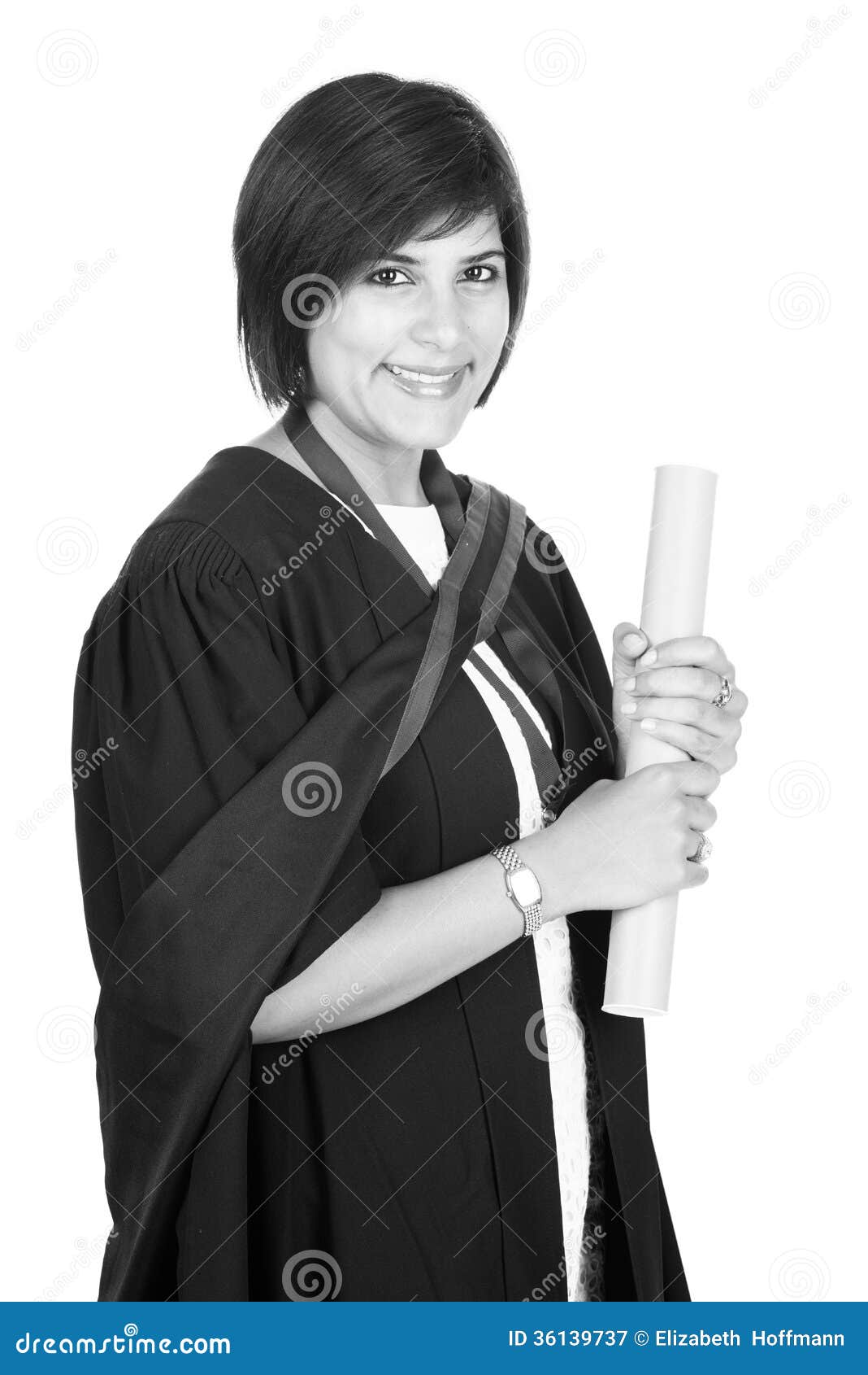 Young Student Graduate with Scroll Stock Image - Image of college ...