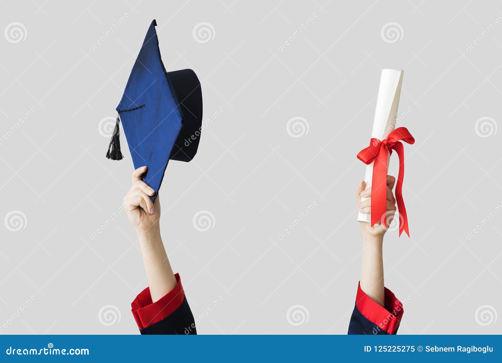 Young Student Graduating from University Stock Image - Image of hand ...