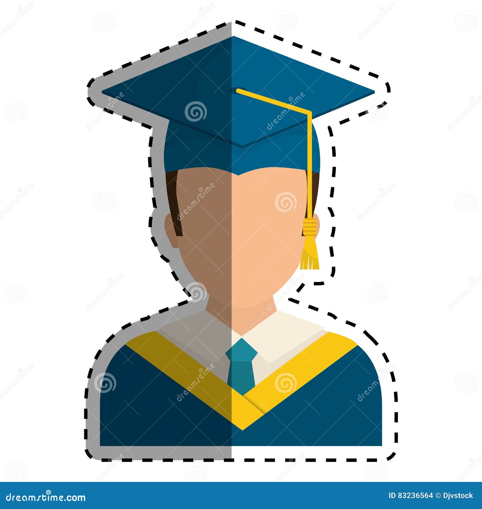Young student graduation stock vector. Illustration of person - 83236564
