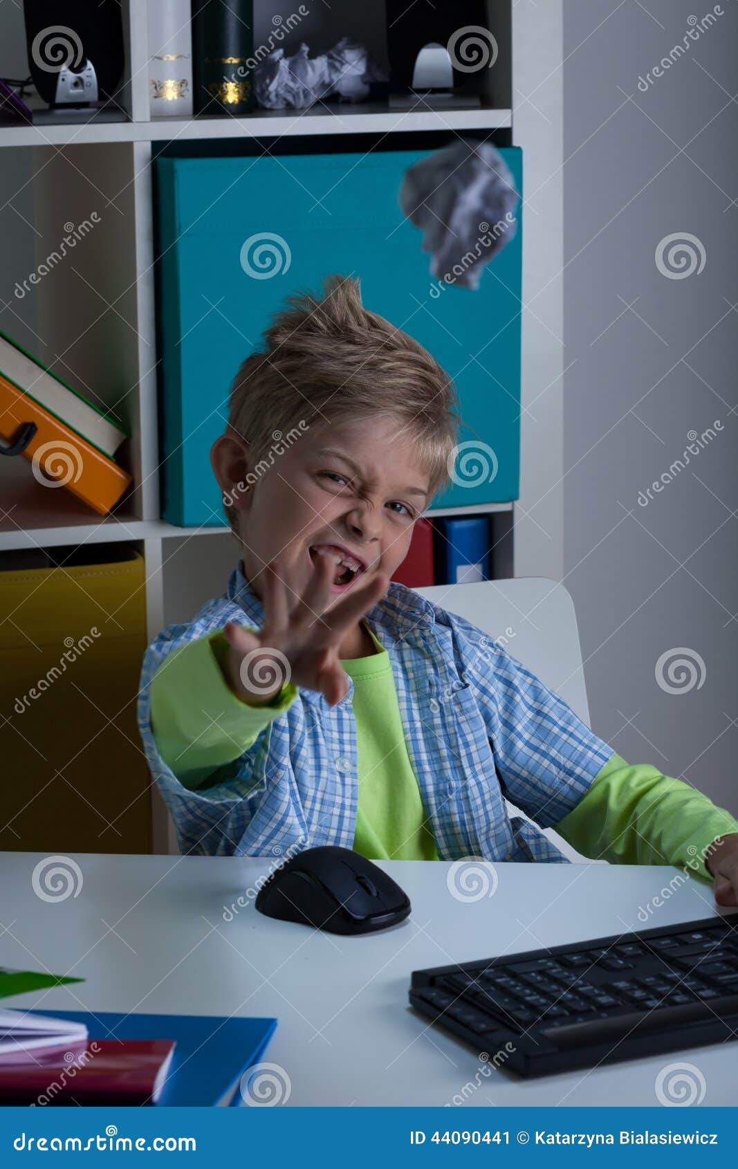 Young student having fun stock image. Image of computer - 44090441