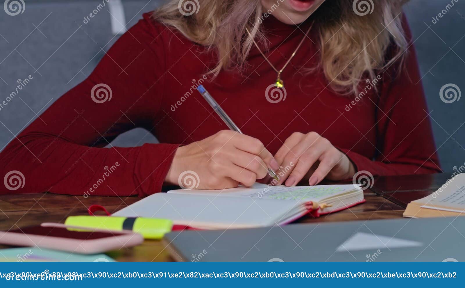 Young Student Highlighting Text with a Marker Stock Video - Video of ...