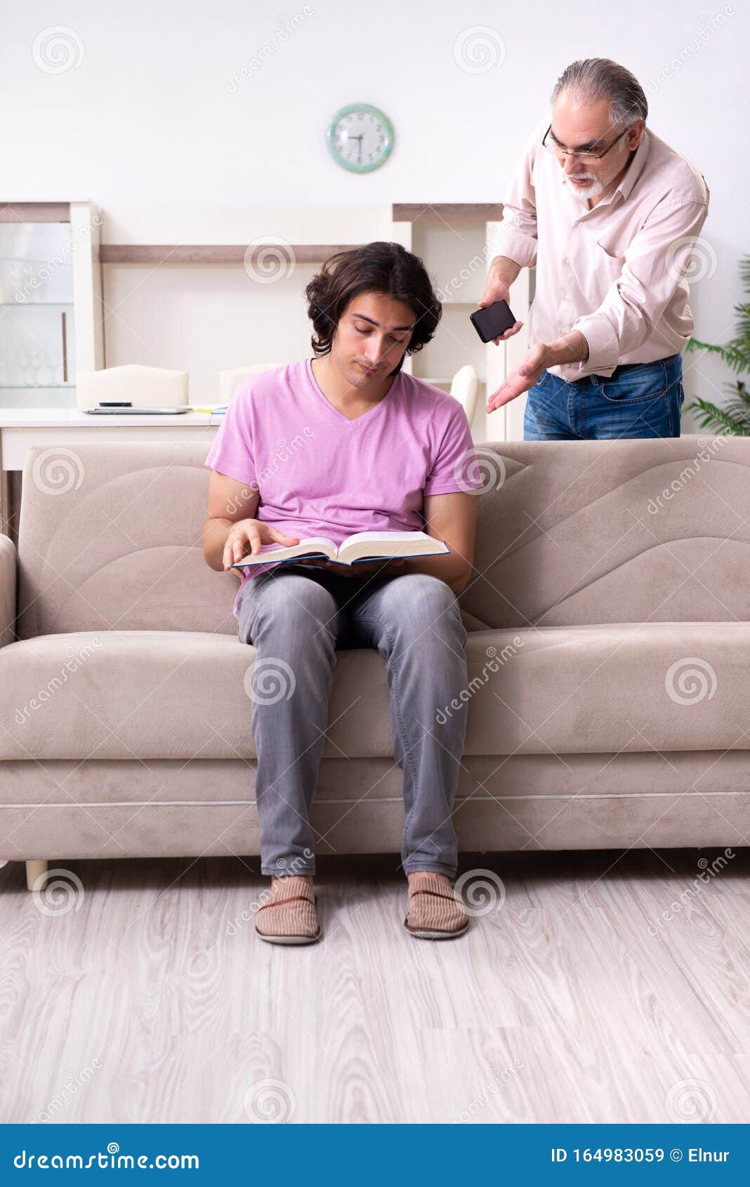 Young Student and His Father Stock Image - Image of preparing, exams ...